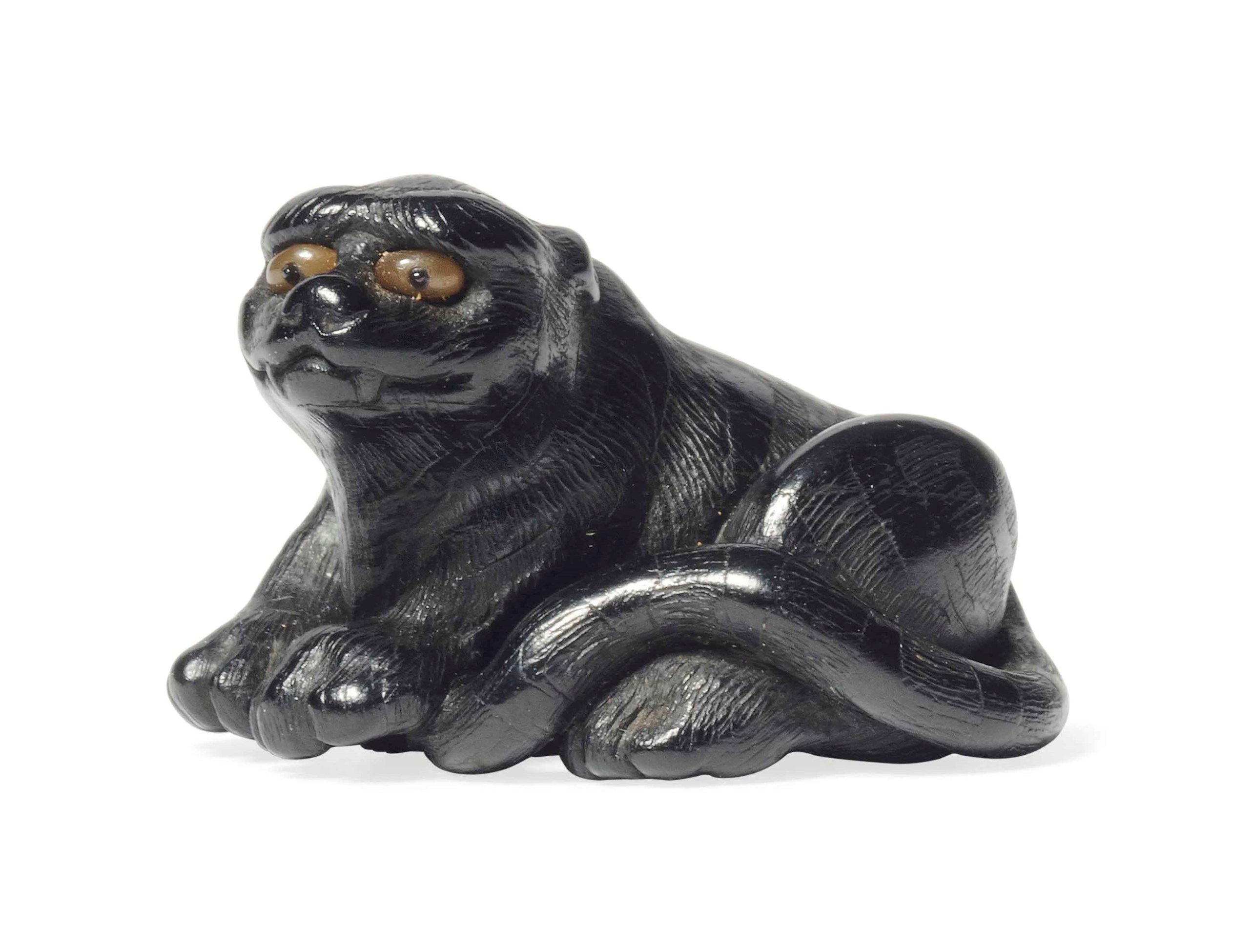 An Ebony Netsuke , SIGNED TAMETAKA, EDO PERIOD (LATE 18TH CENTURY ...