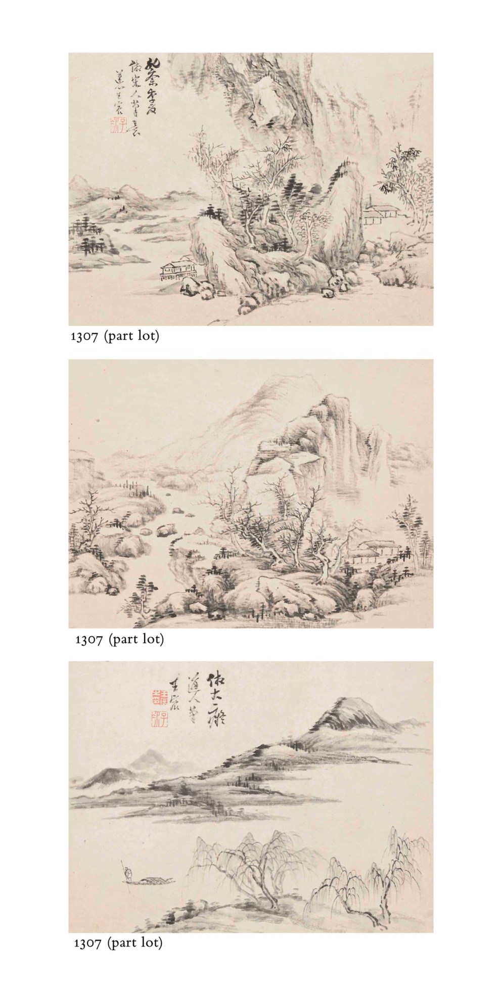WANG CHEN (1720-1797) , AN ALBUM OF 28 LANDSCAPE PAINTINGS | Christie's