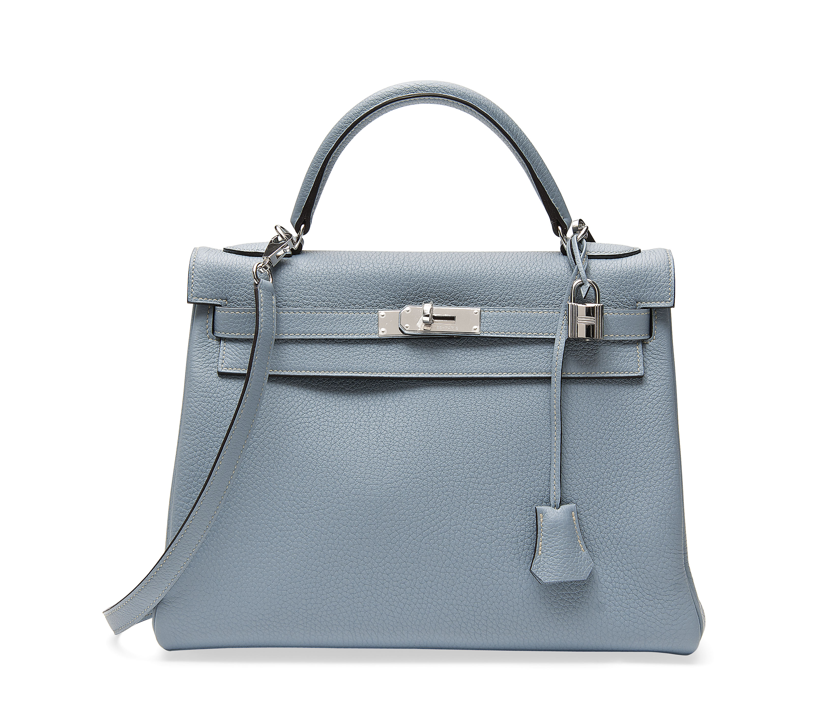 A BLEU LIN LEATHER KELLY BAG, HERMÈS, 2012 | Christie’s