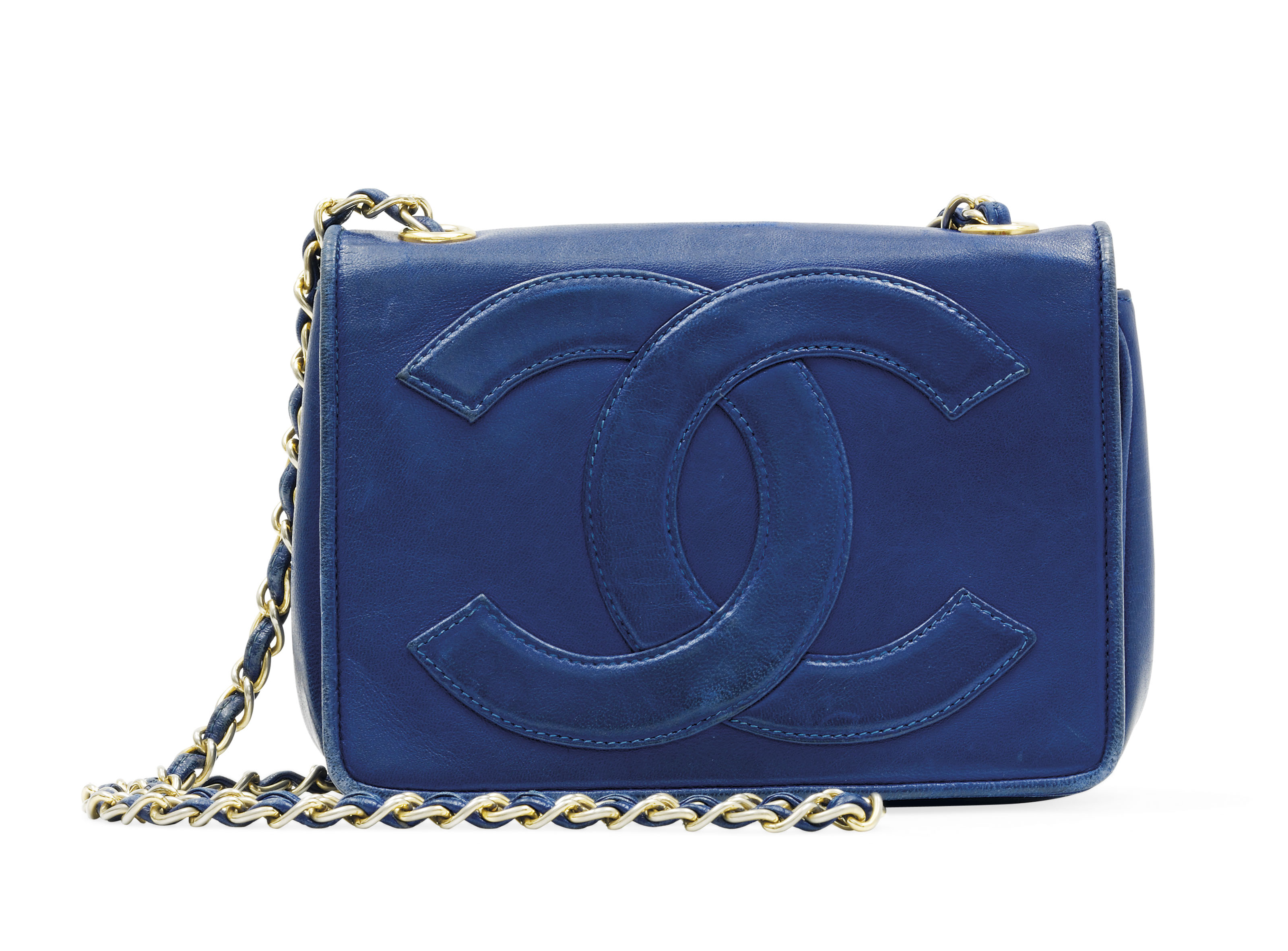 A NAVY BLUE LEATHER SHOULDER BAG, CHANEL, 1986-88 | Christie’s