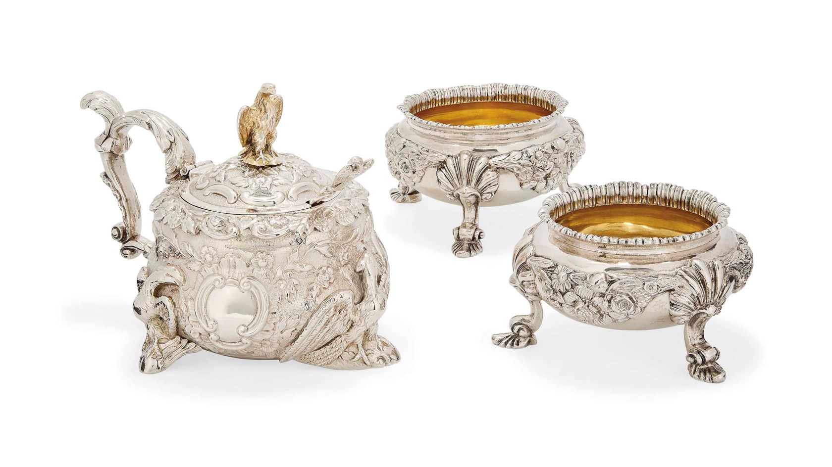 A GEORGE IV SILVER MUSTARD POT , MARK OF SAMUEL HENNELL, LONDON, 1823 ...