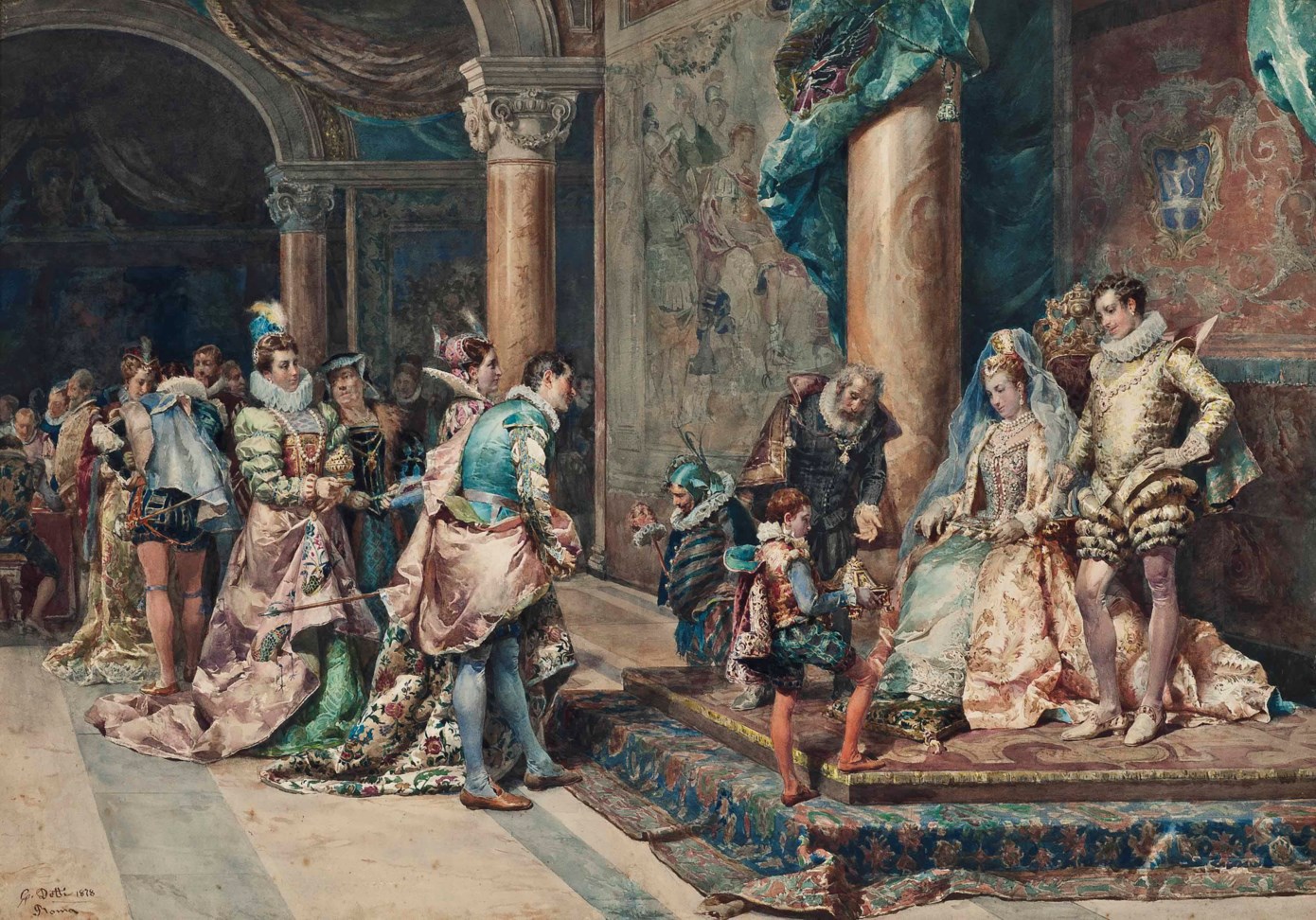 Cesare-Auguste Detti (Italian, 1847-1914) , The presentation | Christie's