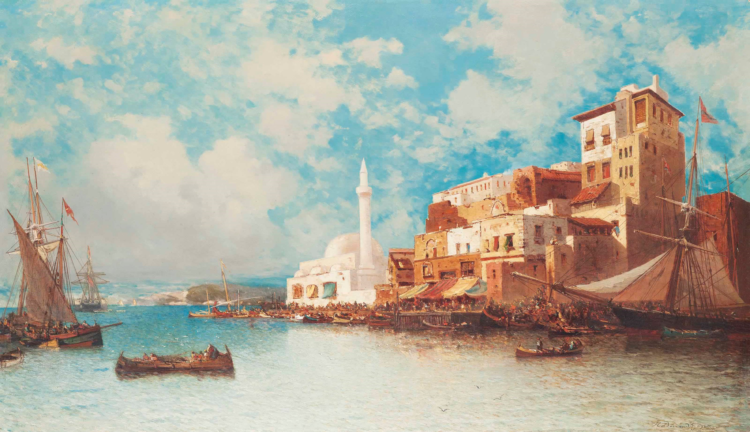 Jean-Baptiste-Henri Durand-Brager (French, 1814-1879) , Eastern Harbour ...
