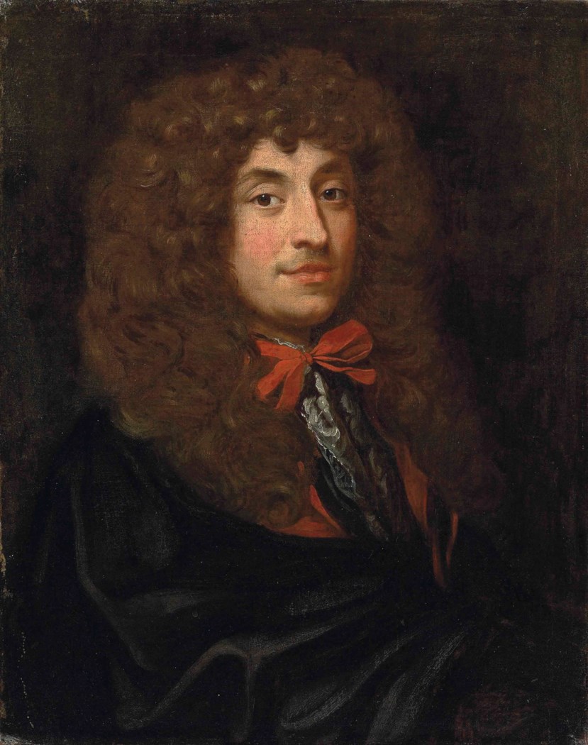 Jean Girard (active Rome 1676) , Portrait of a man, half-length, in a ...