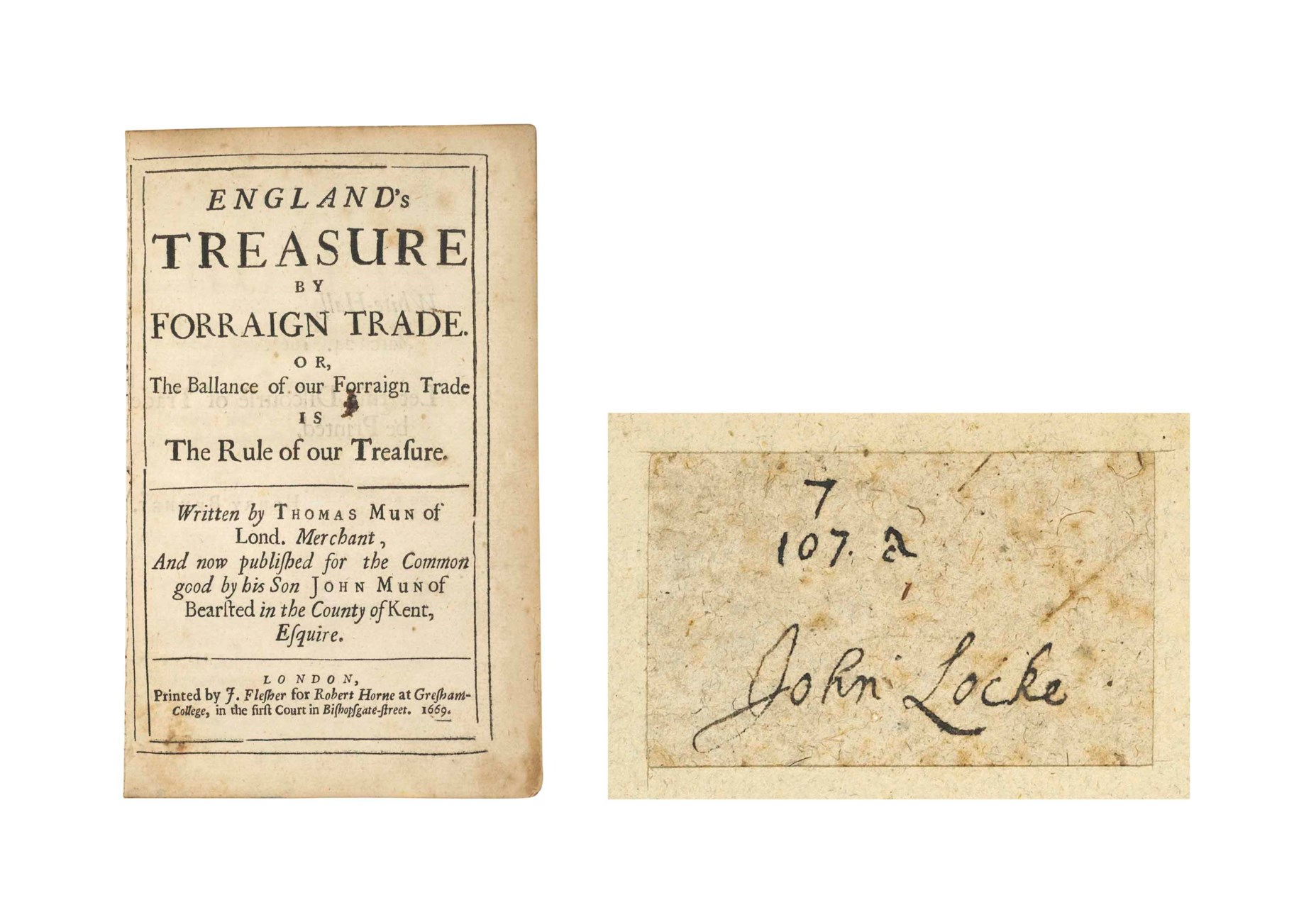 MUN, Thomas (1571-1641). England's Treasure by Forraign Trade. London ...