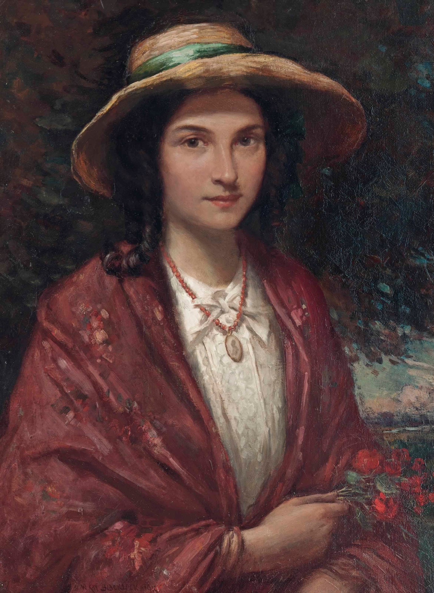 William Kay Blacklock (1872-1924) , Portrait of Nelly, the artist's ...