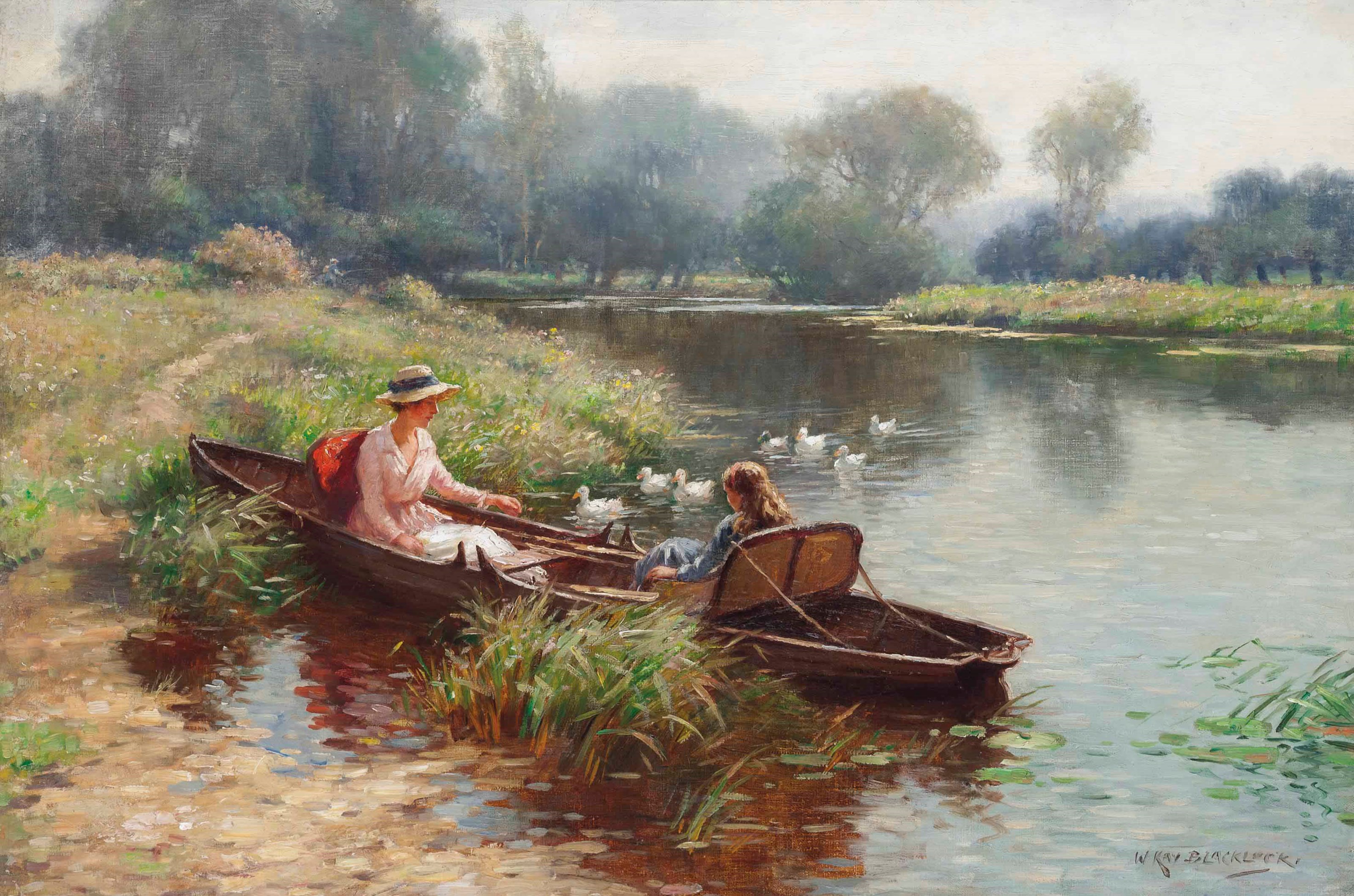 William Kay Blacklock (1872-1924) , Boating on the river | Christie's