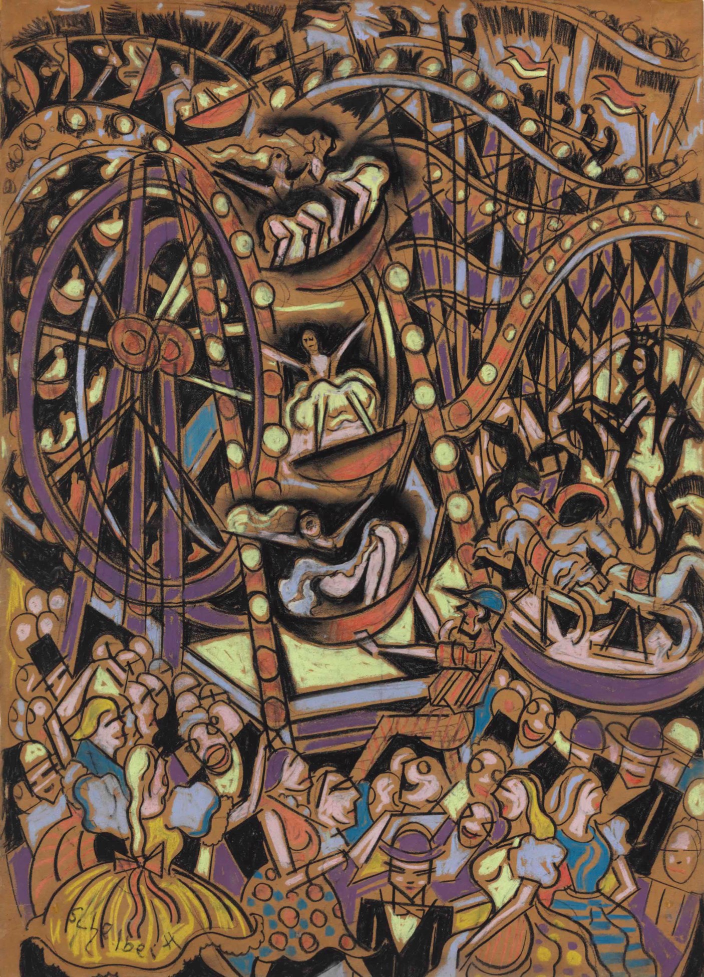 Hugó Scheiber (1873-1950) , Amusement Park | Christie's