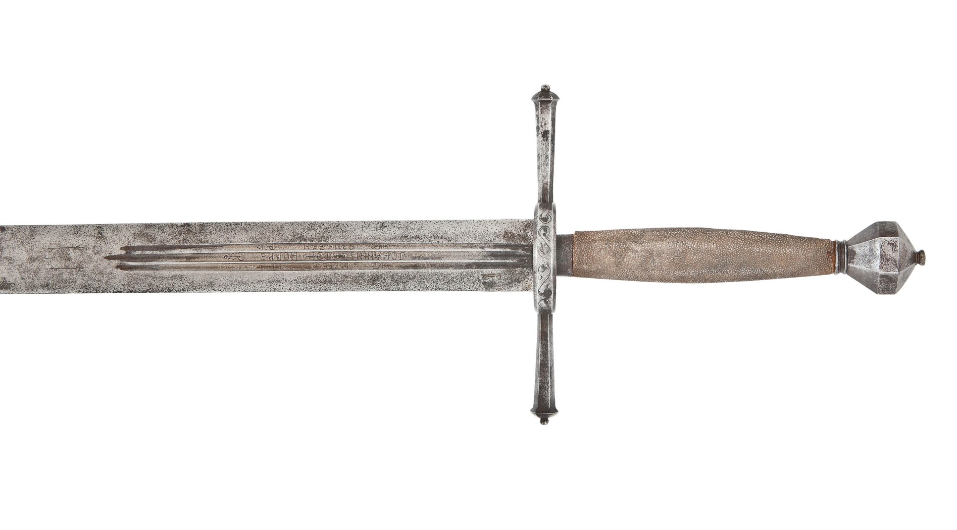 A GERMAN SWORD OF JUSTICE , THE BLADE SIGNED JOHANNIS HOPPE, SOLINGEN ...