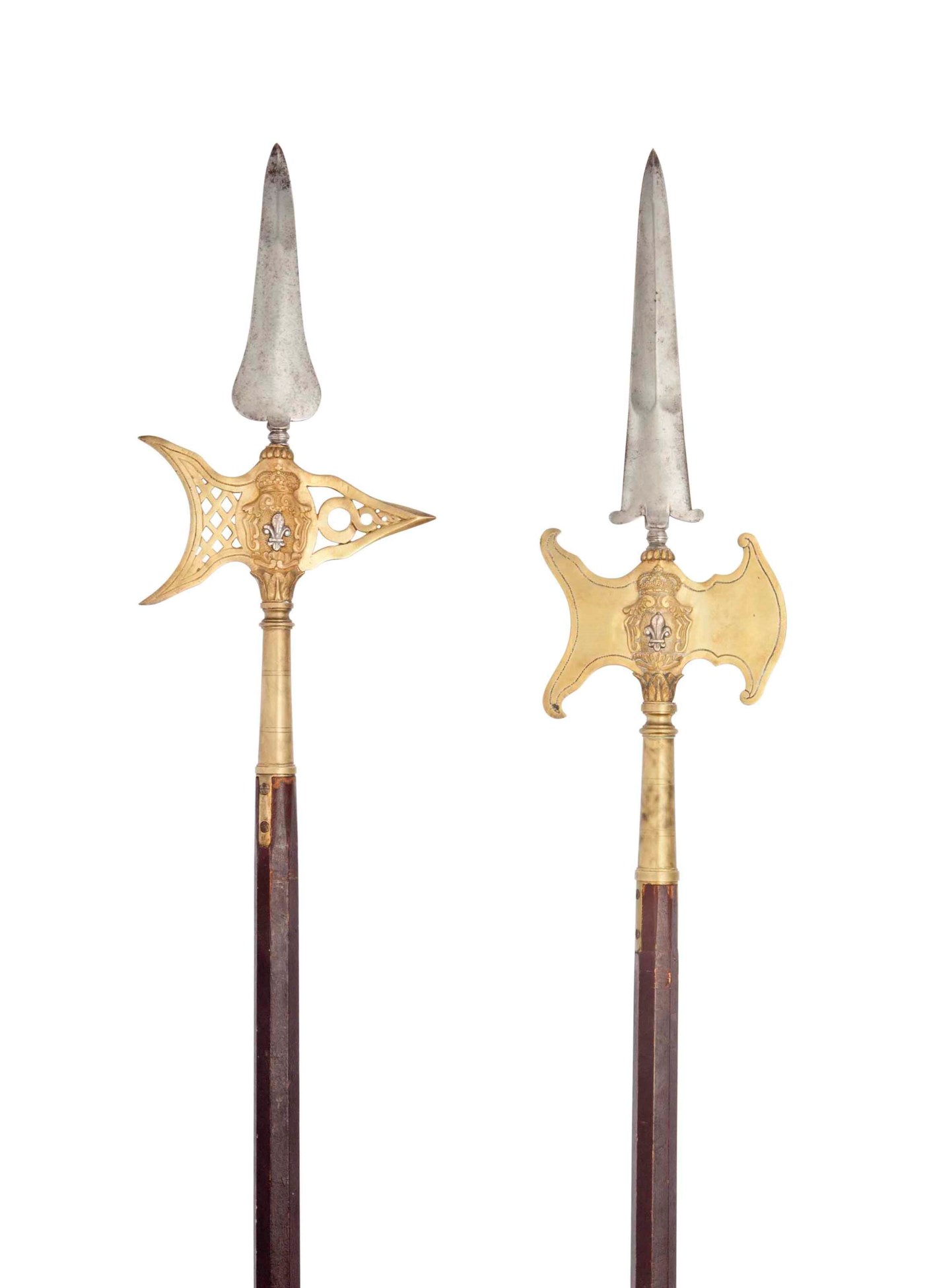 TWO CEREMONIAL HALBERDS BELIEVED TO BE FOR THE GUARD OF THE DUKE OF ...
