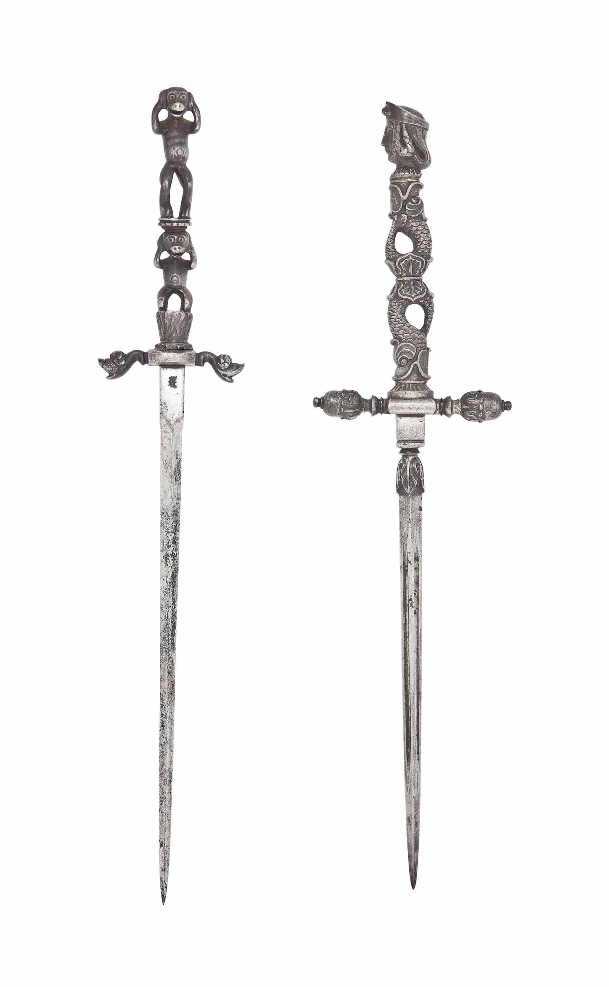 A FINE NORTH ITALIAN (BRESCIAN) LEFT-HAND DAGGER (MAIN GAUCHE) , LATE ...