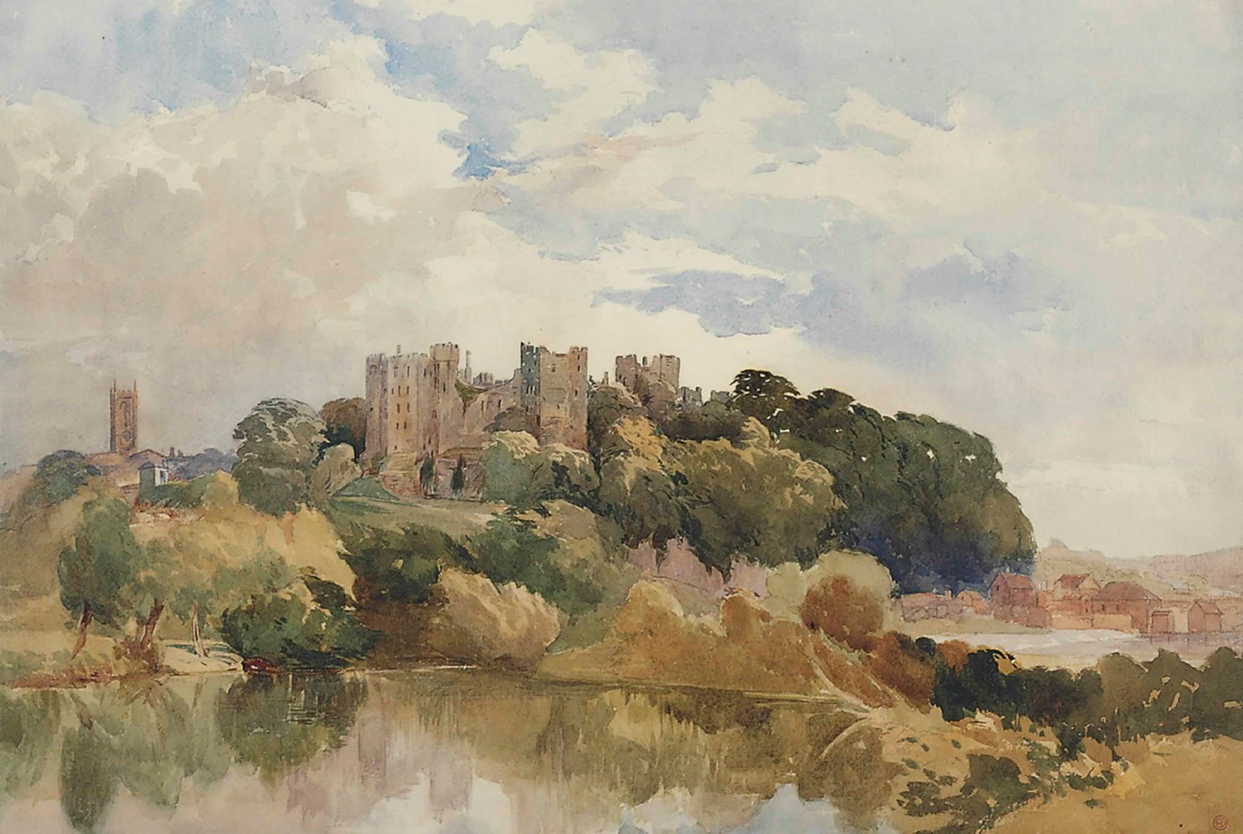 Edward Duncan (1803-1882) , View of Ludlow Castle | Christie's