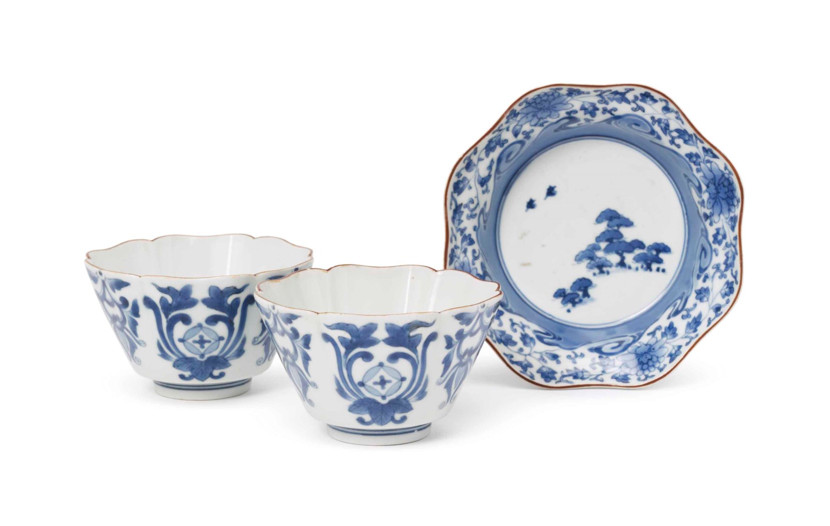 A Pair of Arita Mukozuke [Food Dish] and a Kakiemon style Mukozuke, EDO ...