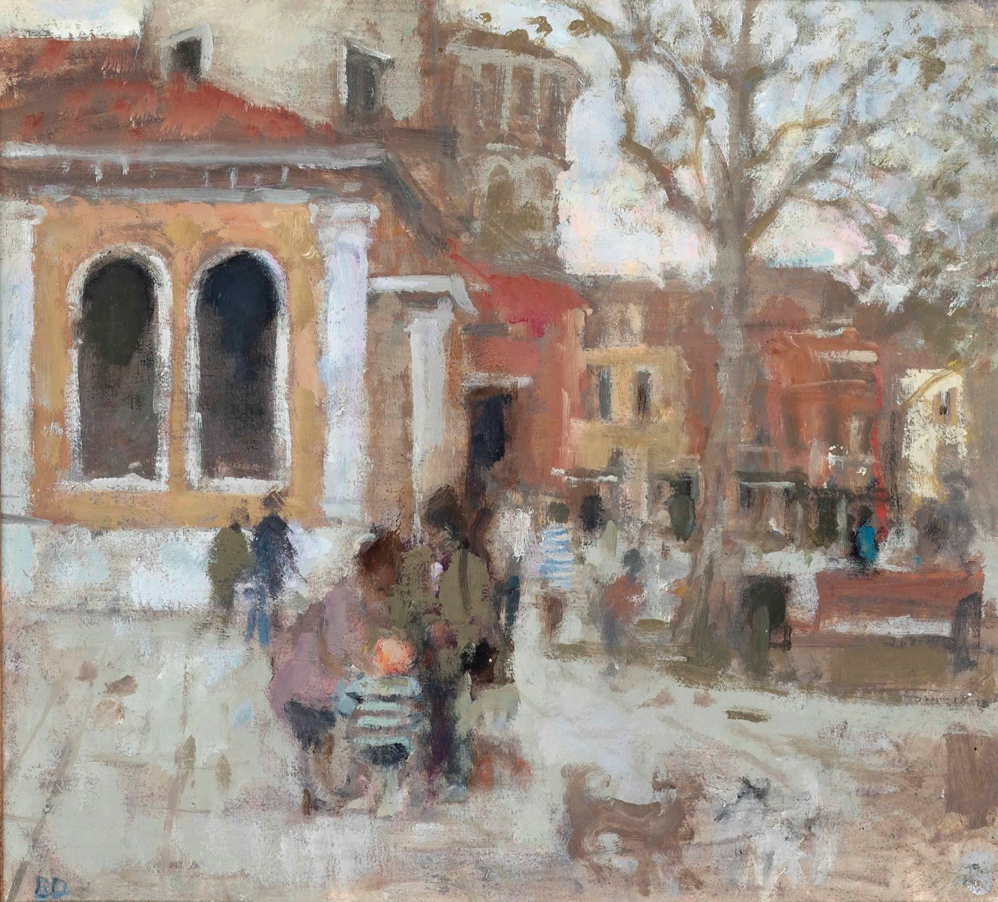 Bernard Dunstan, R.A. (b. 1920) , Campo S. Giacomo Dell'Oro | Christie's