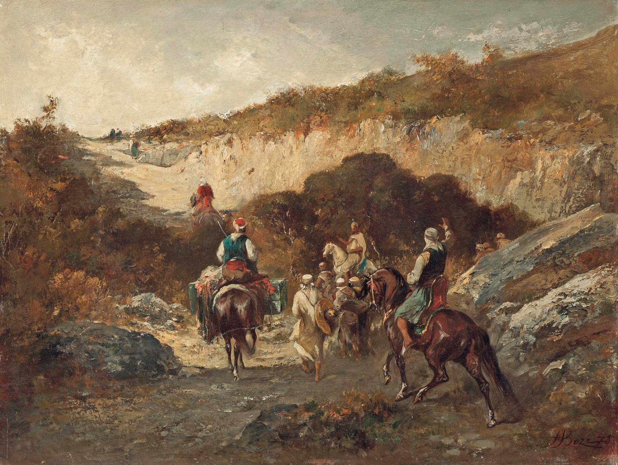 Honoré Boze (French, 1830-1908) , Expedition on the mountain | Christie's