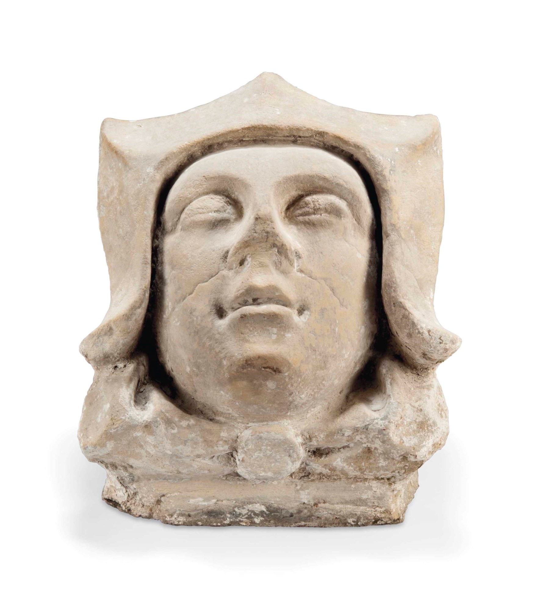 A CARVED STONE CORBEL HEAD , PROBABLY FRENCH, 15TH 16TH CENTURY ...