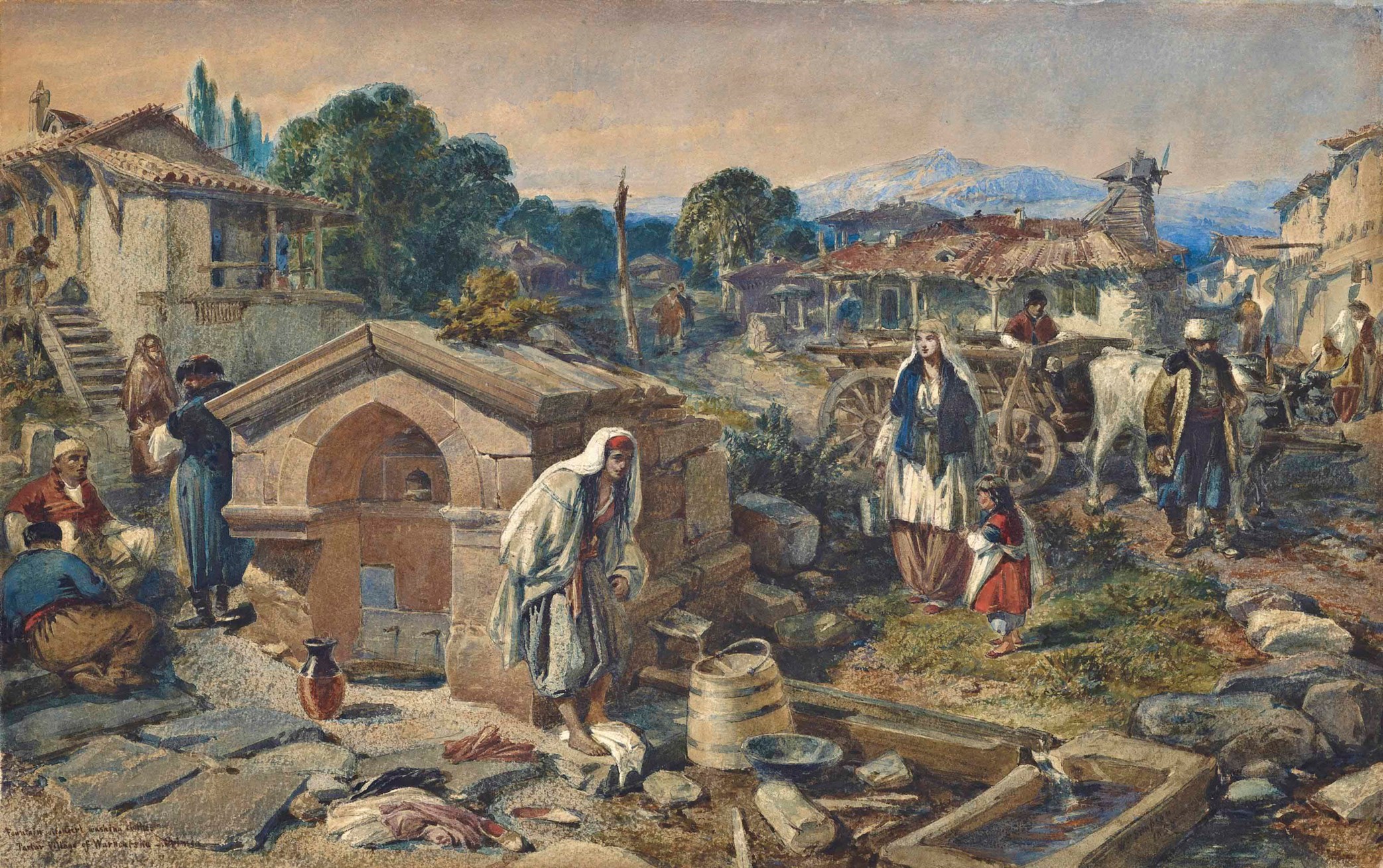 William Simpson (1823-1899) , A Tartar Village | Christie's