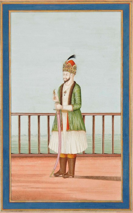 PORTRAIT OF THE MUGHAL EMPEROR HUMAYUN , DELHI SCHOOL, NORTH INDIA ...