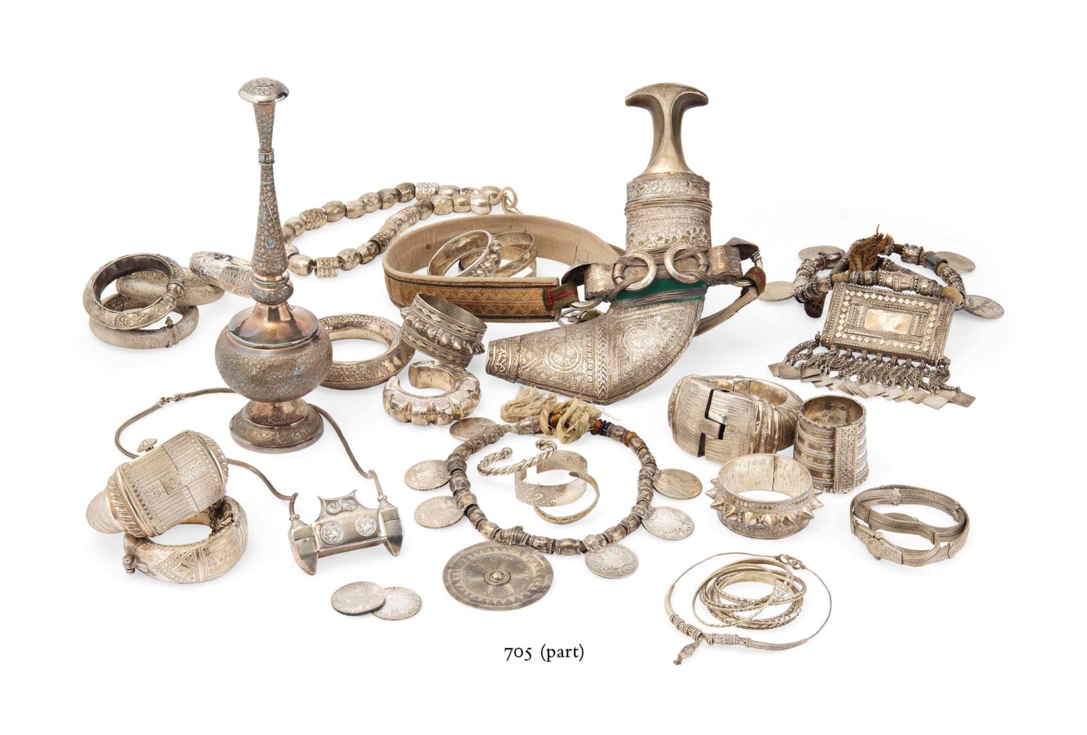 A COLLECTION OF ARAB SILVER , MOSTLY OMAN, ARABIC PENINSULA AND INDIA ...