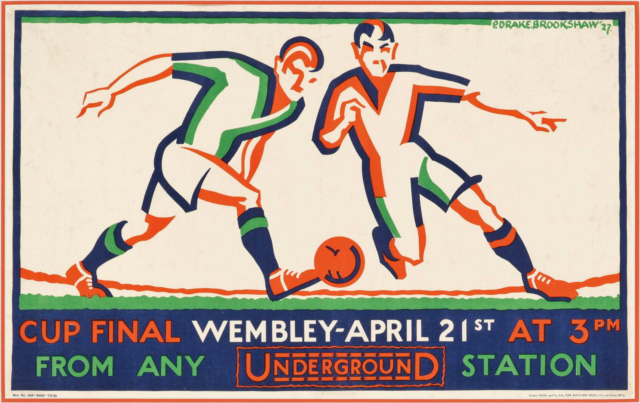 Percy Drake Brookshaw (1907-1993) , CUP FINAL, WEMBLEY-APRIL 21st ...