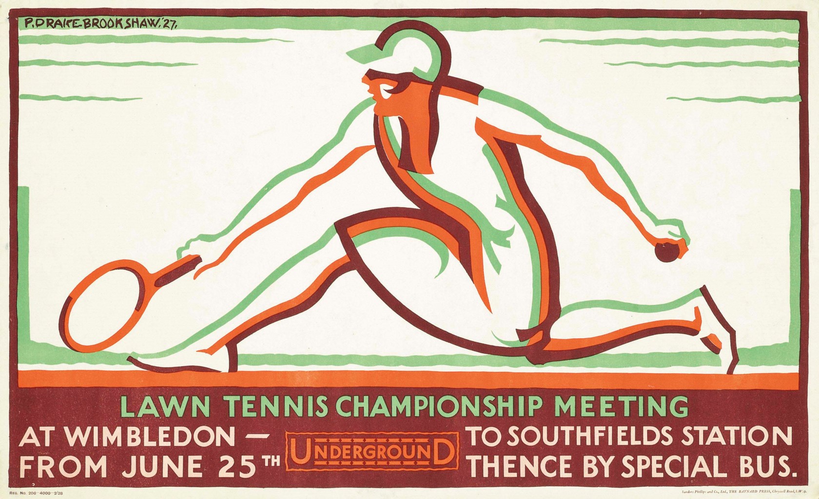 Percy Drake Brookshaw (1907-1993) , LAWN TENNIS CHAMPIONSHIP MEETING ...