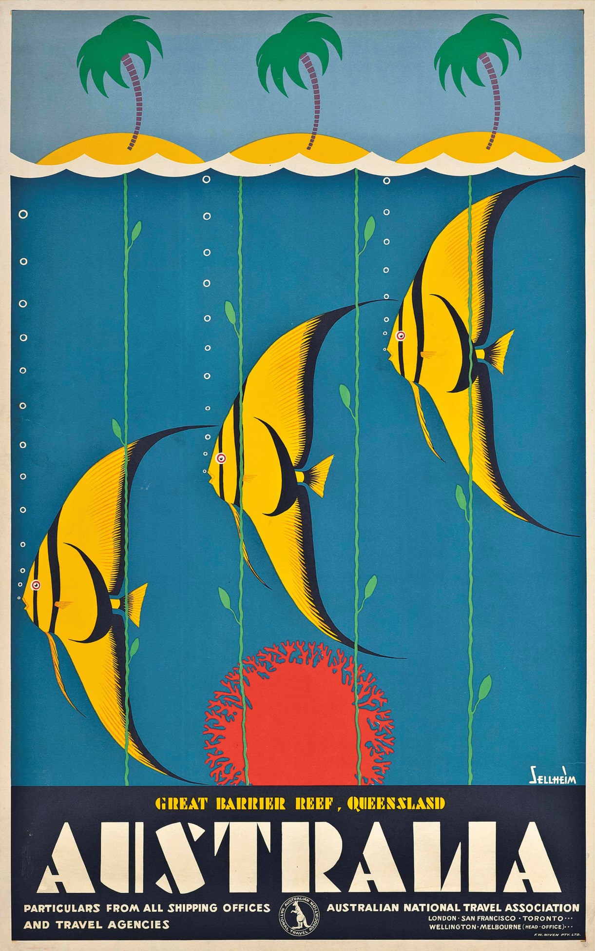 Gert Sellheim (1901-1970) , GREAT BARRIER REEF, QUEENSLAND, AUSTRALIA ...