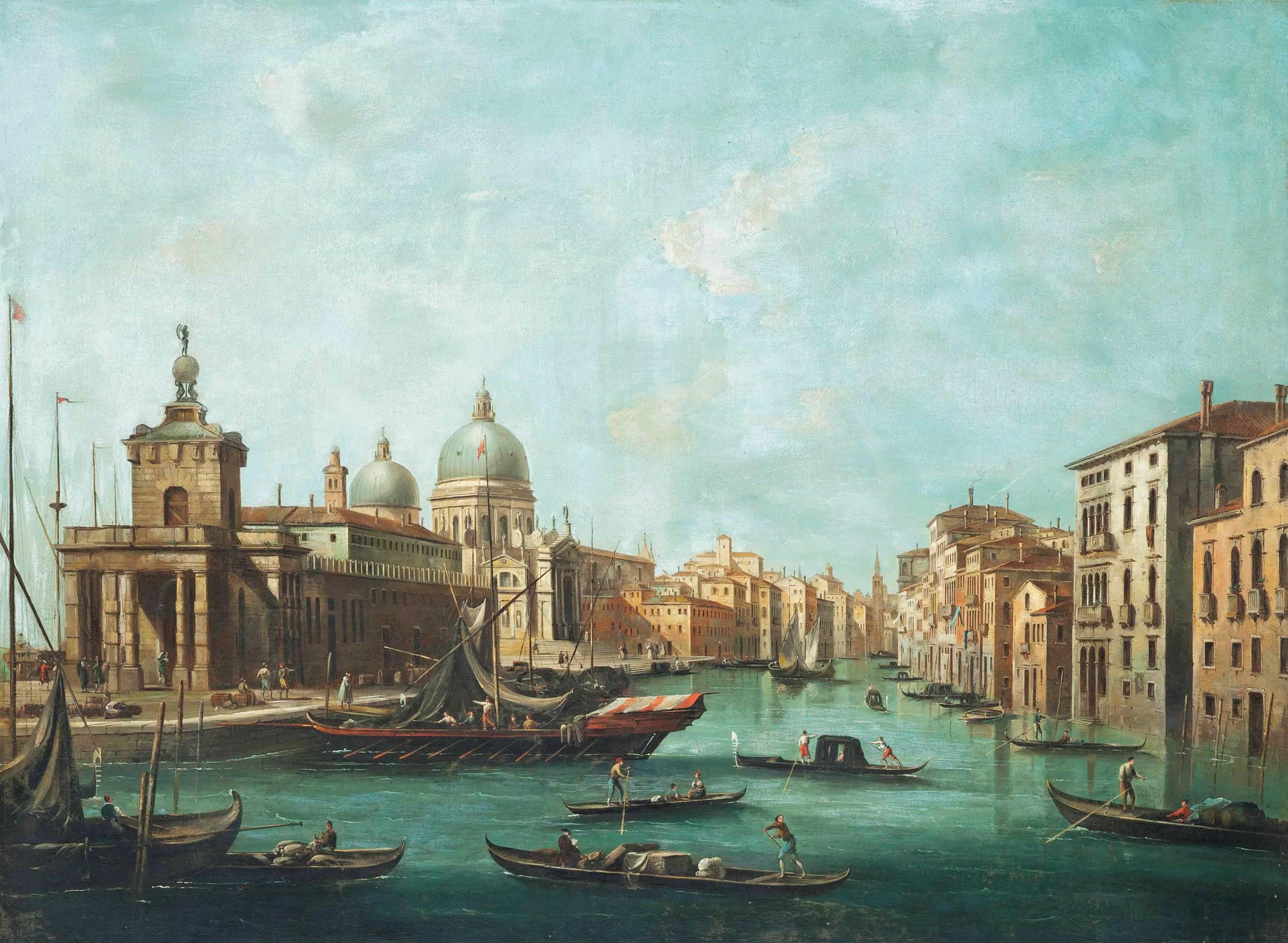 Venetian School, 18th Century, The Grand Canal, Venice, with the Punta ...