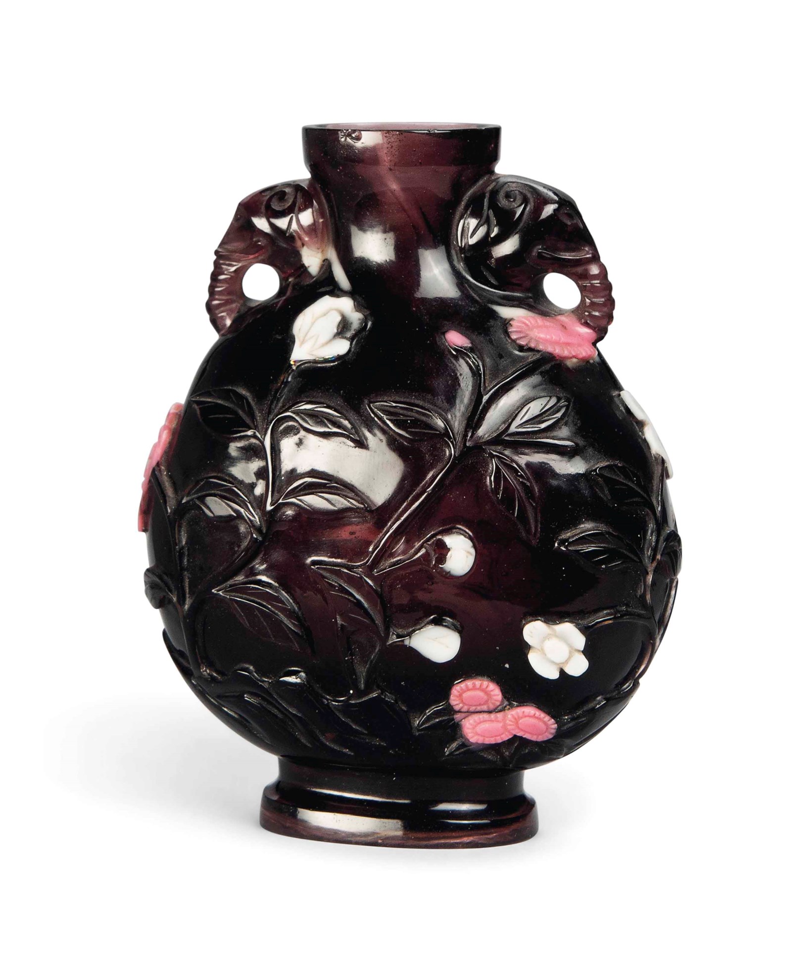 A CHINESE 'THREE COLOURS' GLASS MOON FLASK, 18TH/19TH CENTURY | Christie's