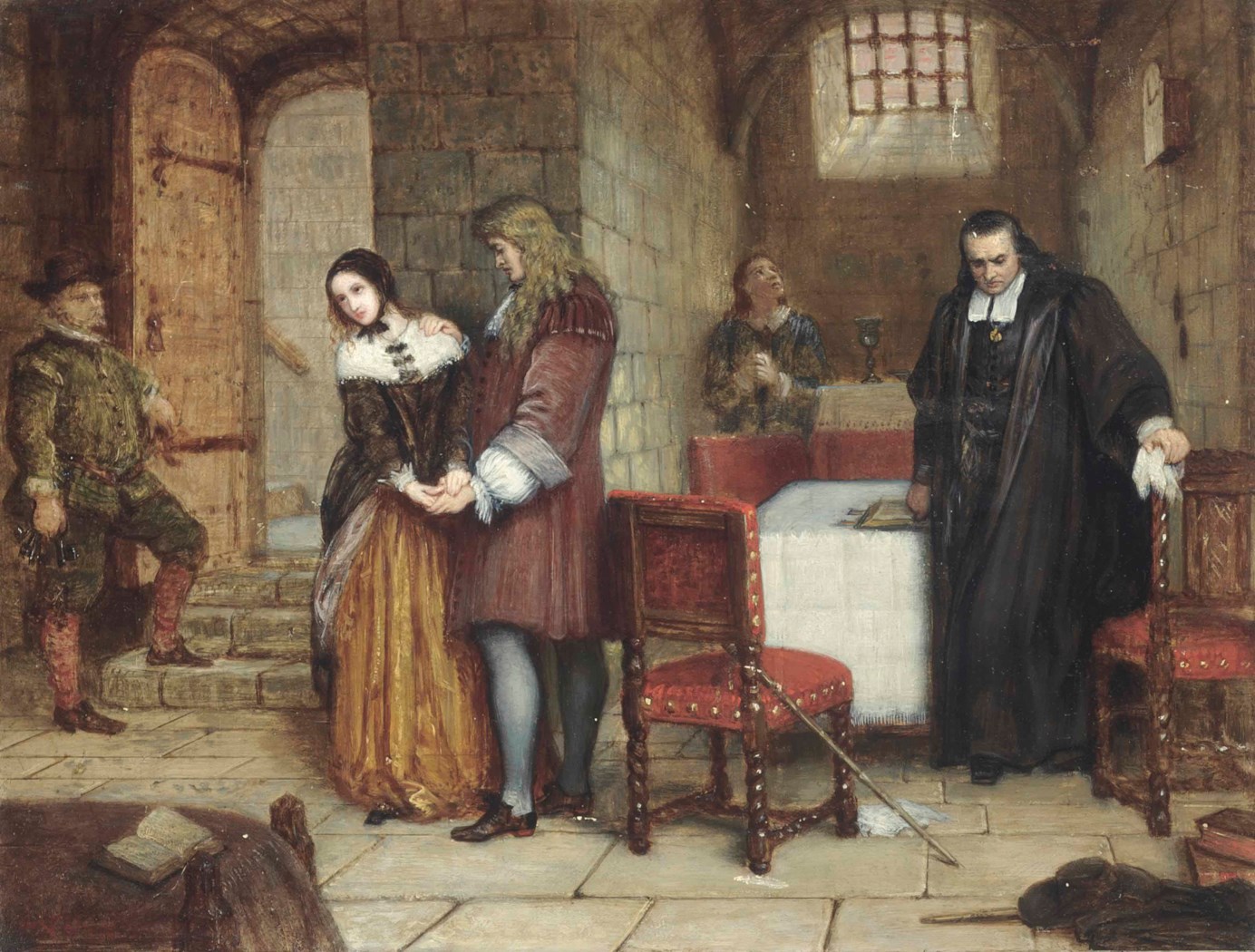 Charles West Cope, R.A. (1811-1890), The parting of Lord and Lady ...