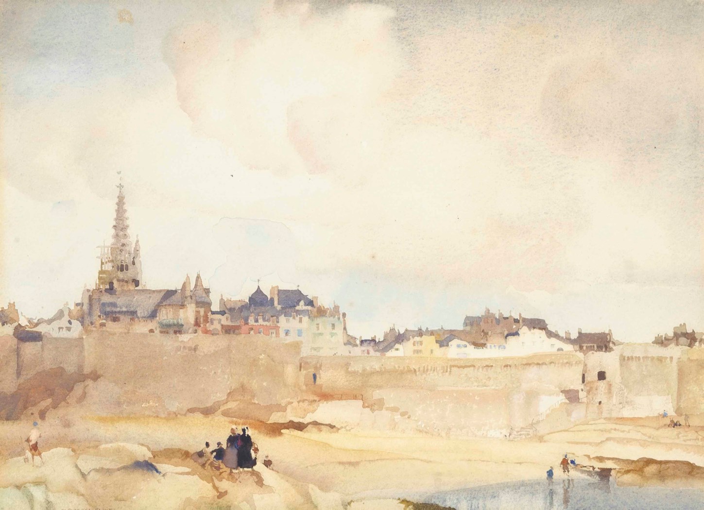 Sir William Russell Flint, R.A., P.R.W.S., R.S.W. (1880-1969), St Malo ...