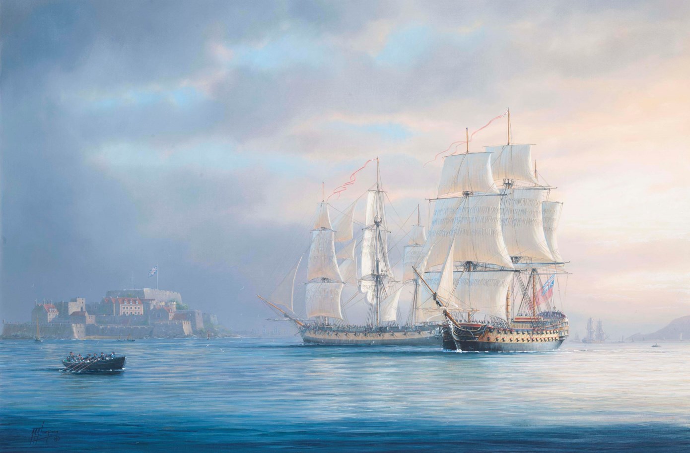 Timothy Franklin Ross Thompson (Cottingham, Hull b.1951), H.M.S. Orion ...