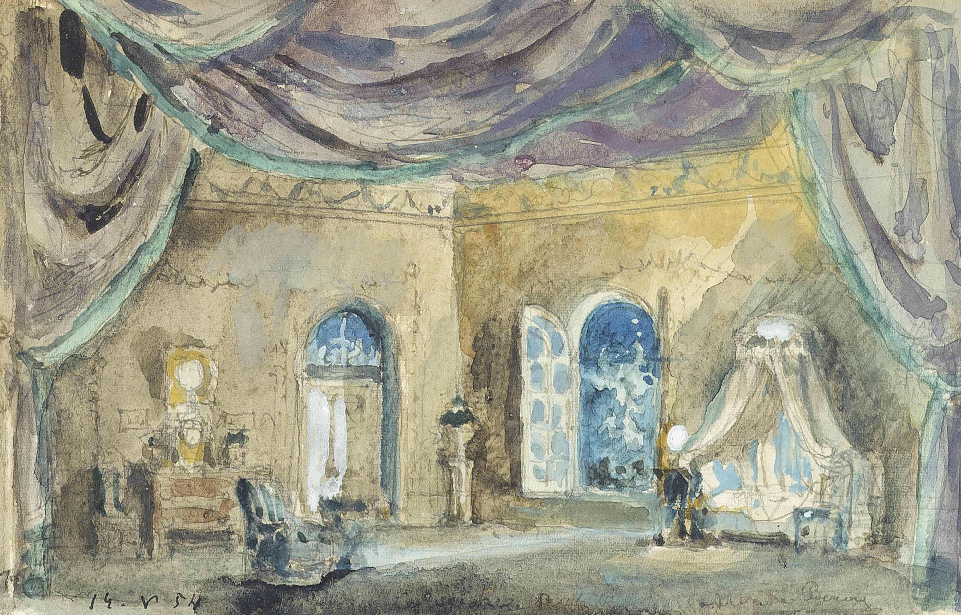 Alexandre Benois (Russian/French, 1870-1960) , An illustration after a ...