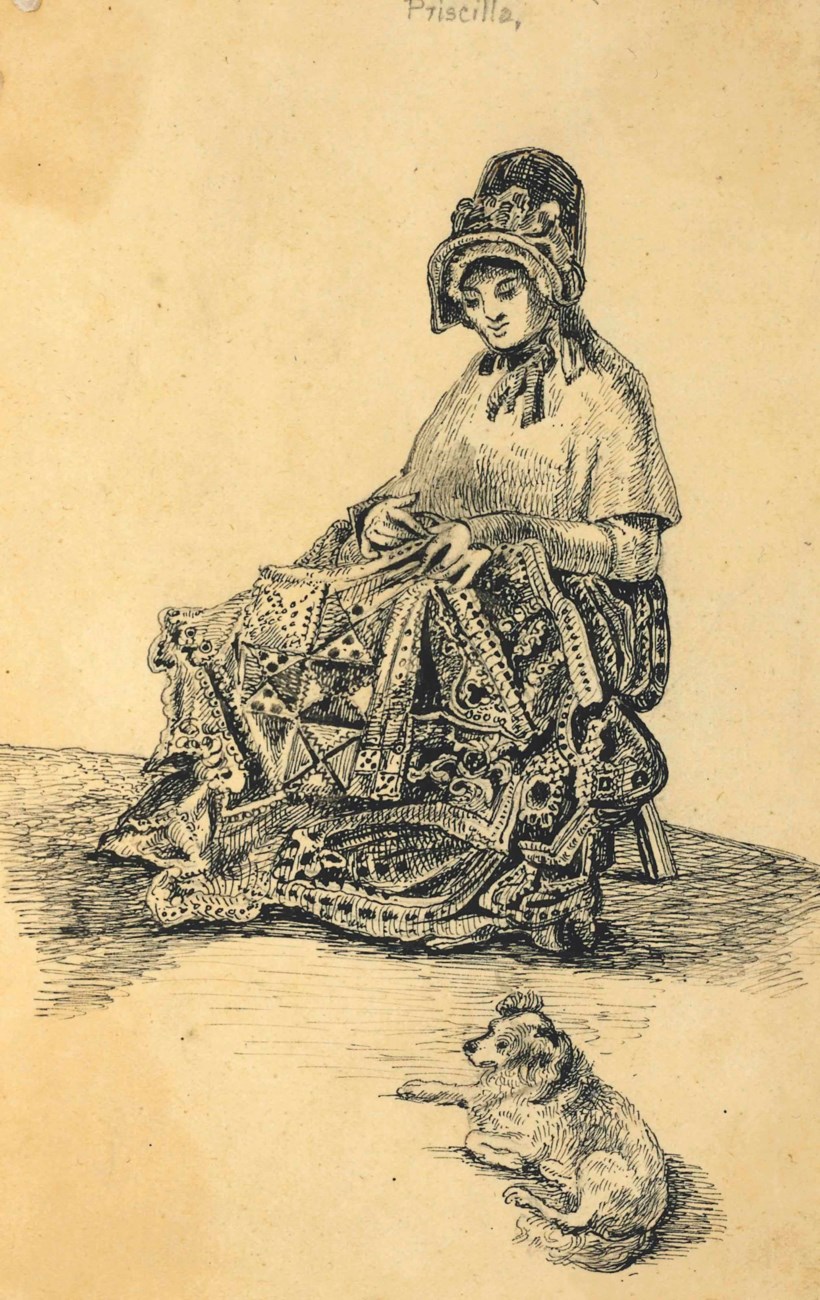 BEGGARS -- A Collection of 24 pen-and-ink drawings of beggars, mounted ...