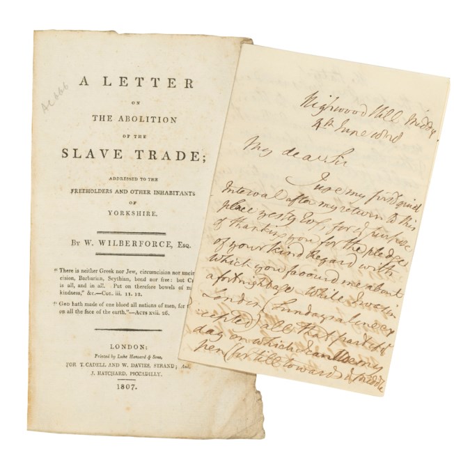 WILBERFORCE, William (1759-1833). A Letter on the Abolition of the ...
