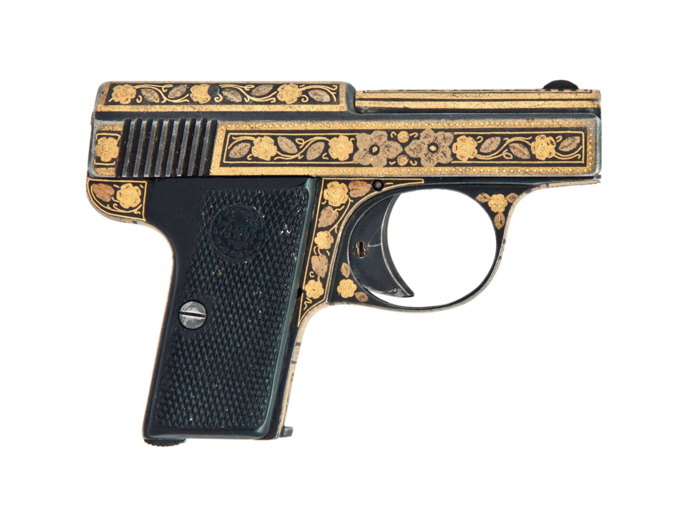 A RARE 4.25mm LILIPUT SELF-LOADING VEST POCKET PISTOL WITH GOLD-INLAID ...