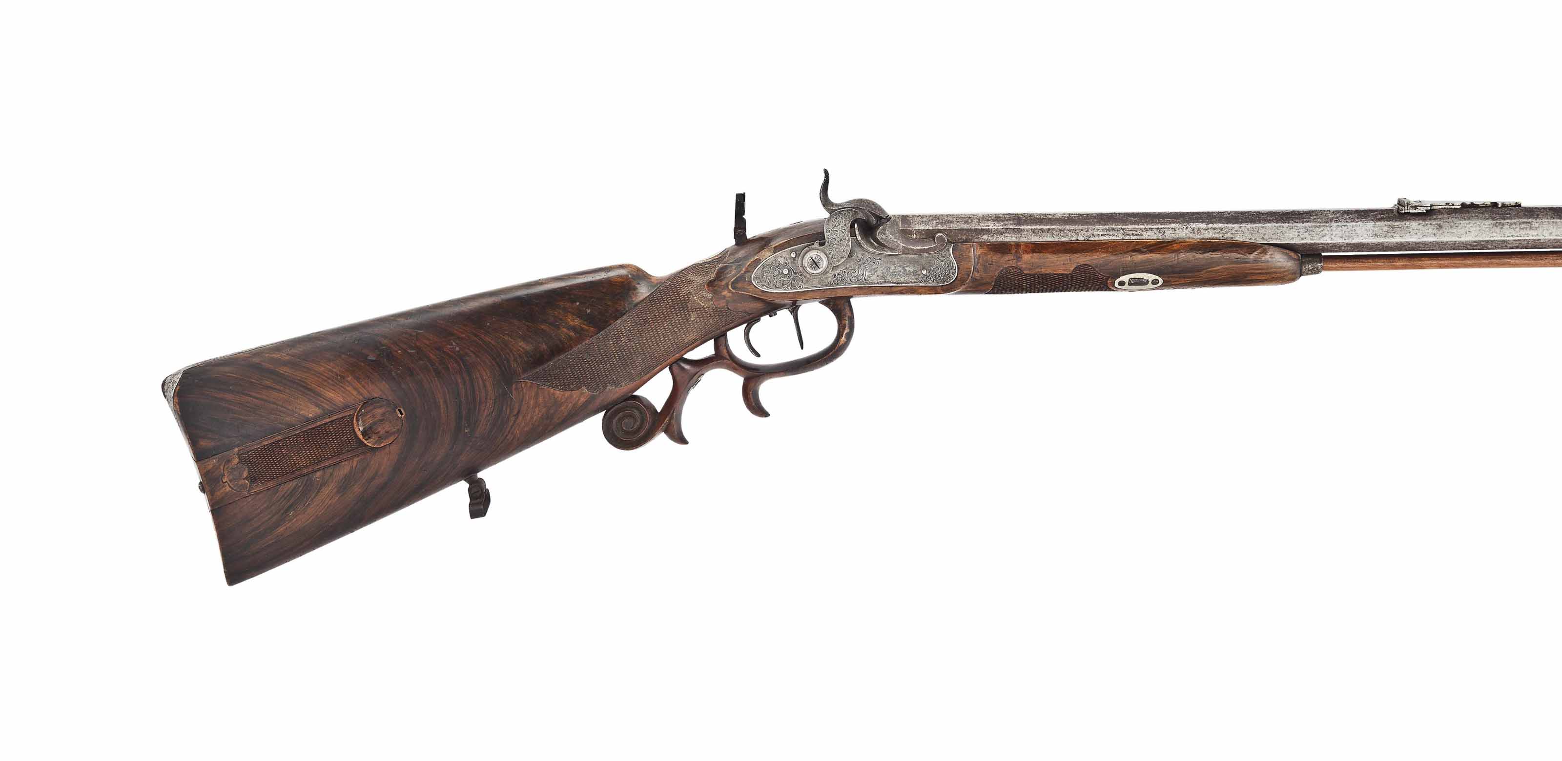 A GERMAN 32-BORE PERCUSSION SPORTING RIFLE