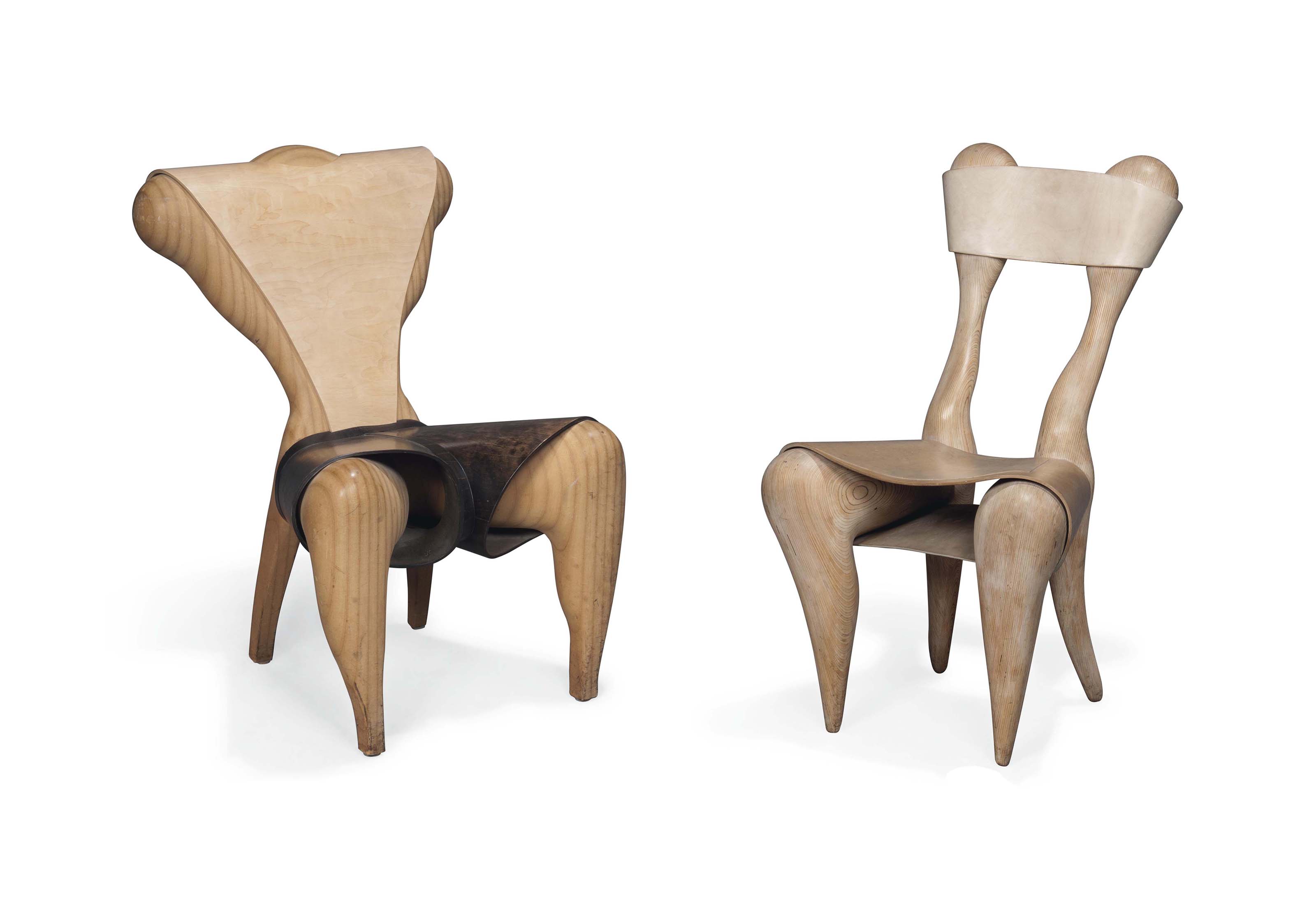 'CHAISE MONSIEUR & CHAISE MADAME', A PAIR OF DENIS COSPEN (B. 1946 ...