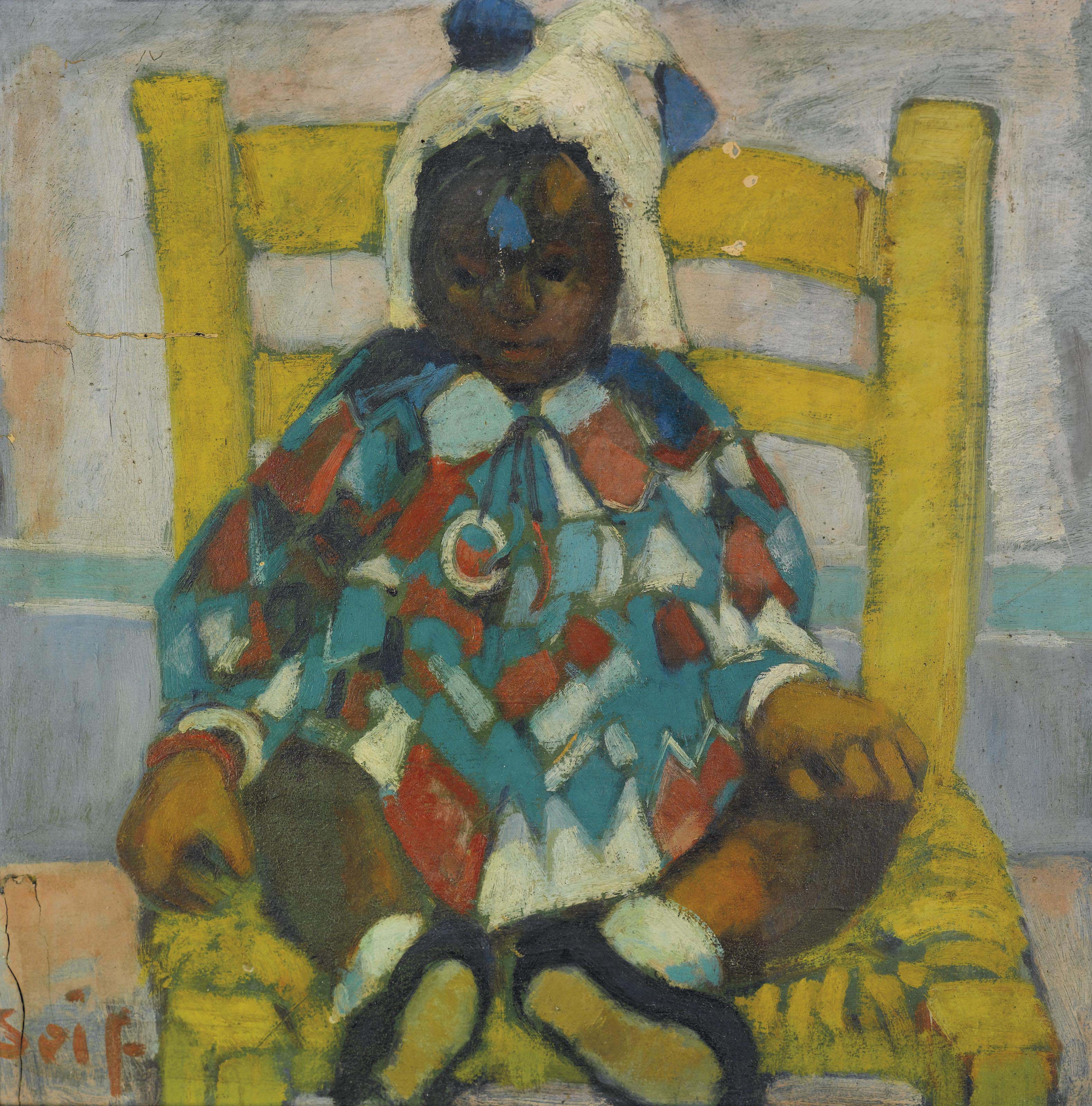Seif Wanly (Egyptian, 1906-1979), Child on Yellow Chair | Christie’s