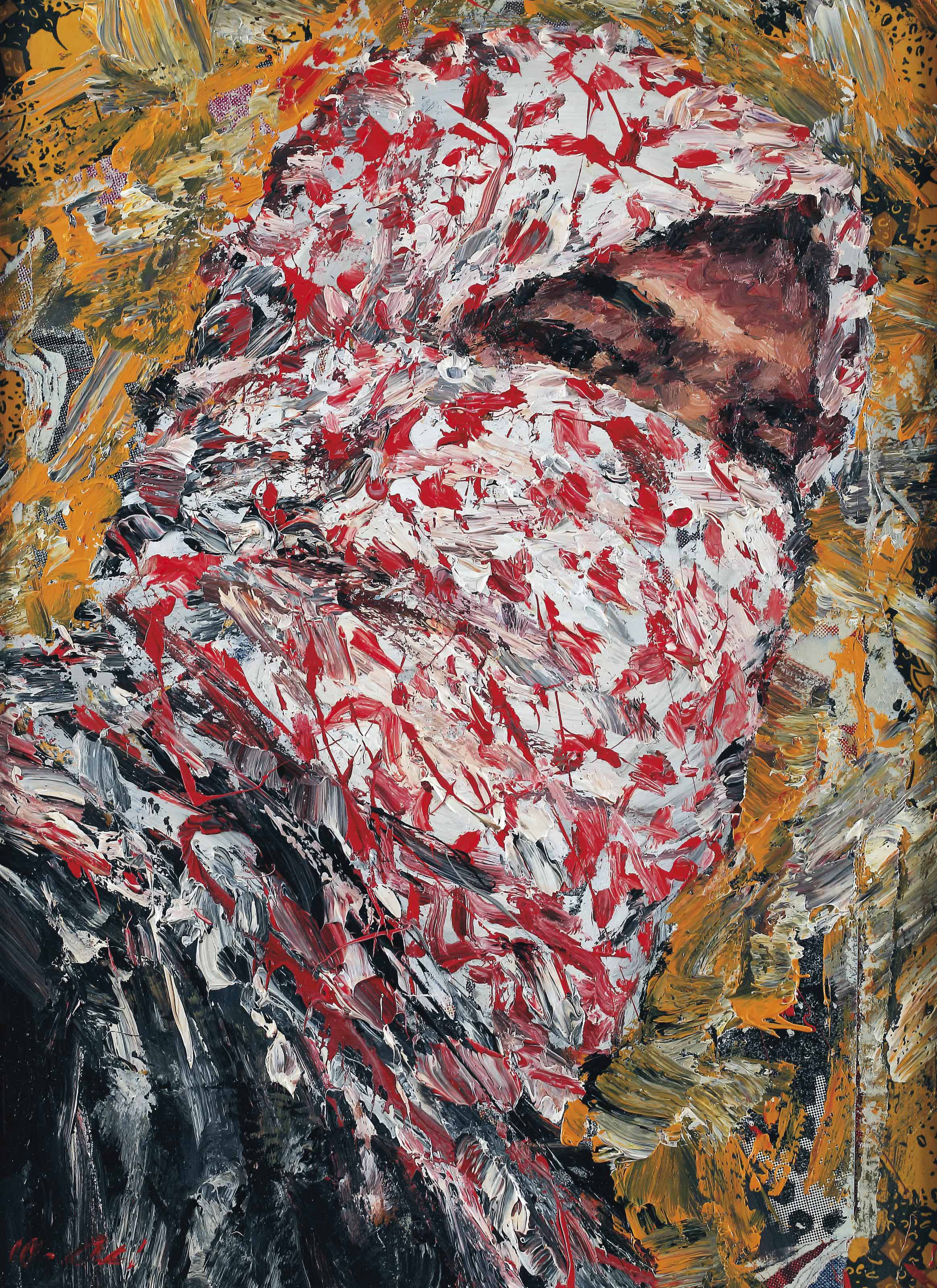 Ayman Baalbaki (Lebanese, b. 1975) , Al-Moulatham | Christie's