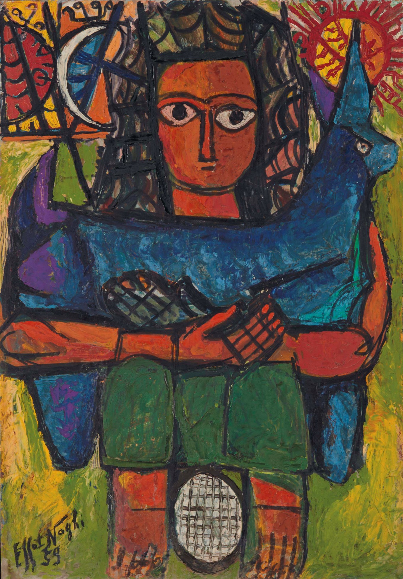 Effat Naghi (Egyptian, 1915-1994) , Al Ra'aiya wa al Noujoum (The ...