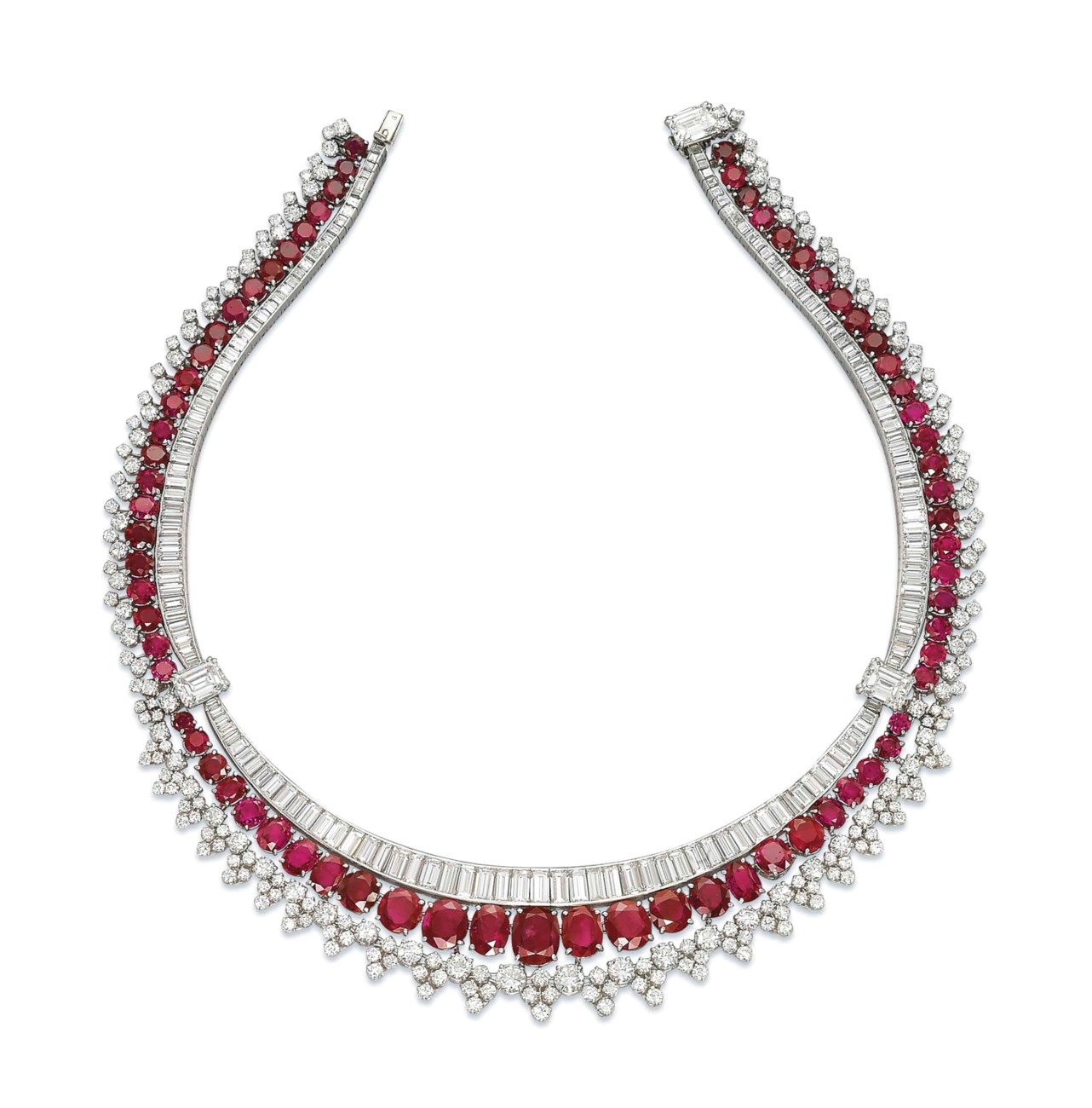 AN ELEGANT RUBY AND DIAMOND NECKLACE, BY HARRY WINSTON | Christie's