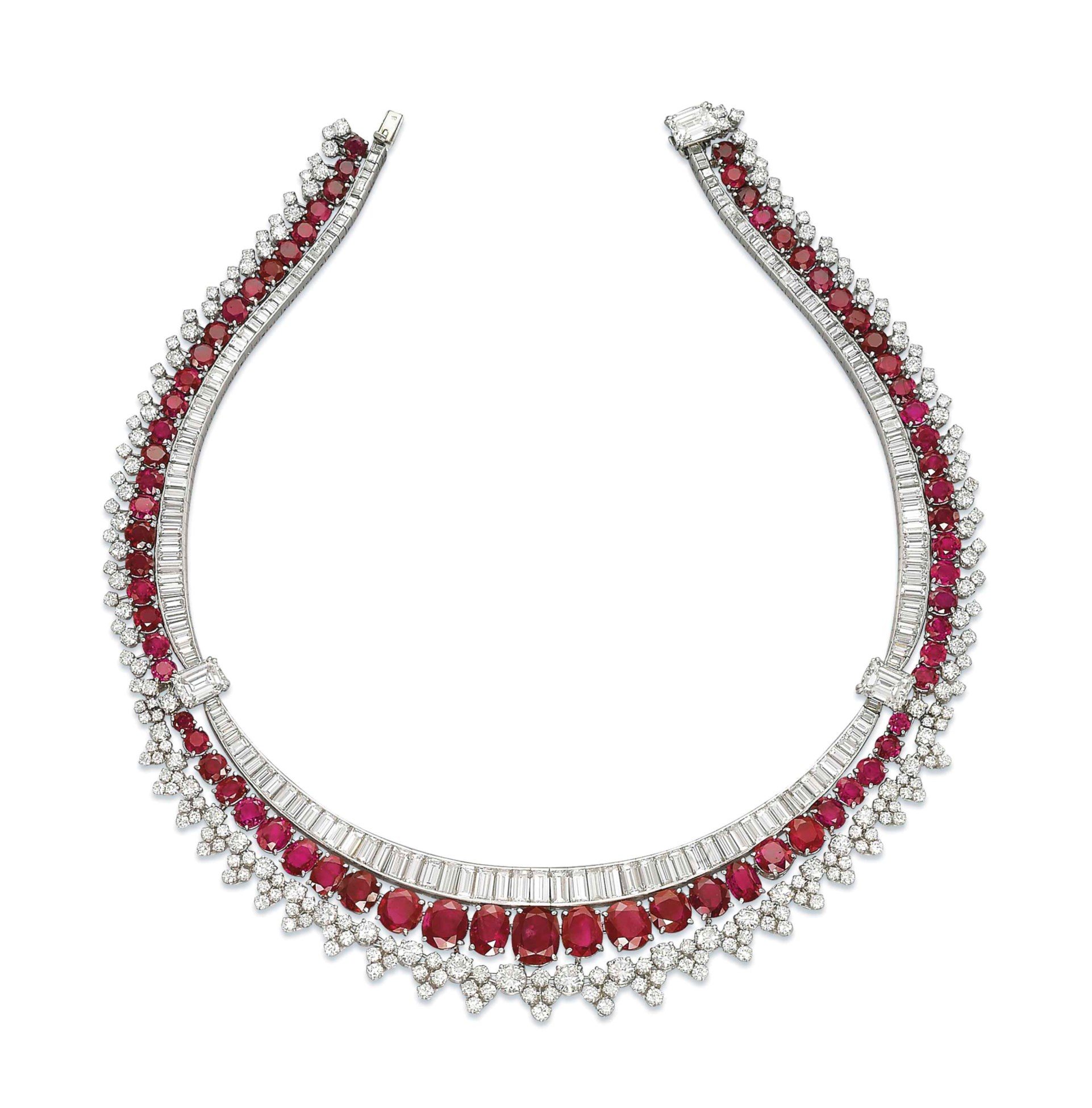 AN ELEGANT RUBY AND DIAMOND NECKLACE, BY HARRY WINSTON | Christie's