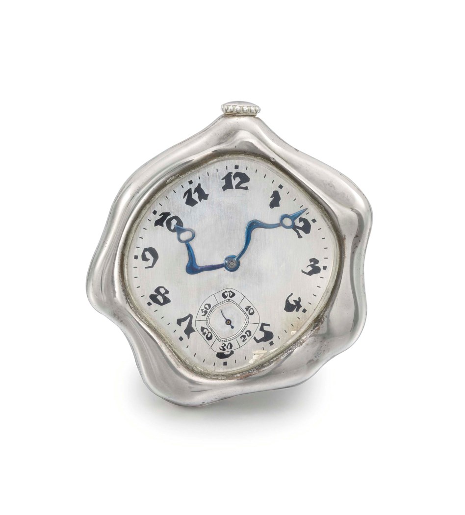 Falcone. A fine and rare large silver asymmetrical watch , ATTRIBUTED ...