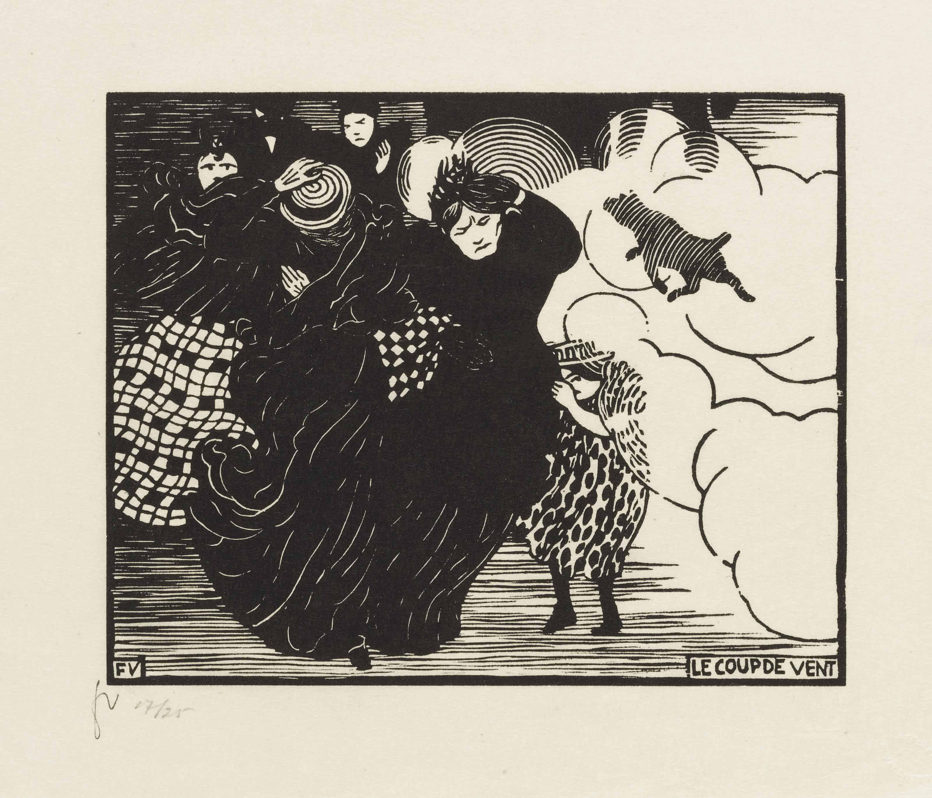 FÉLIX VALLOTTON (1865-1925) , Le coup de vent, 1894 | Christie's