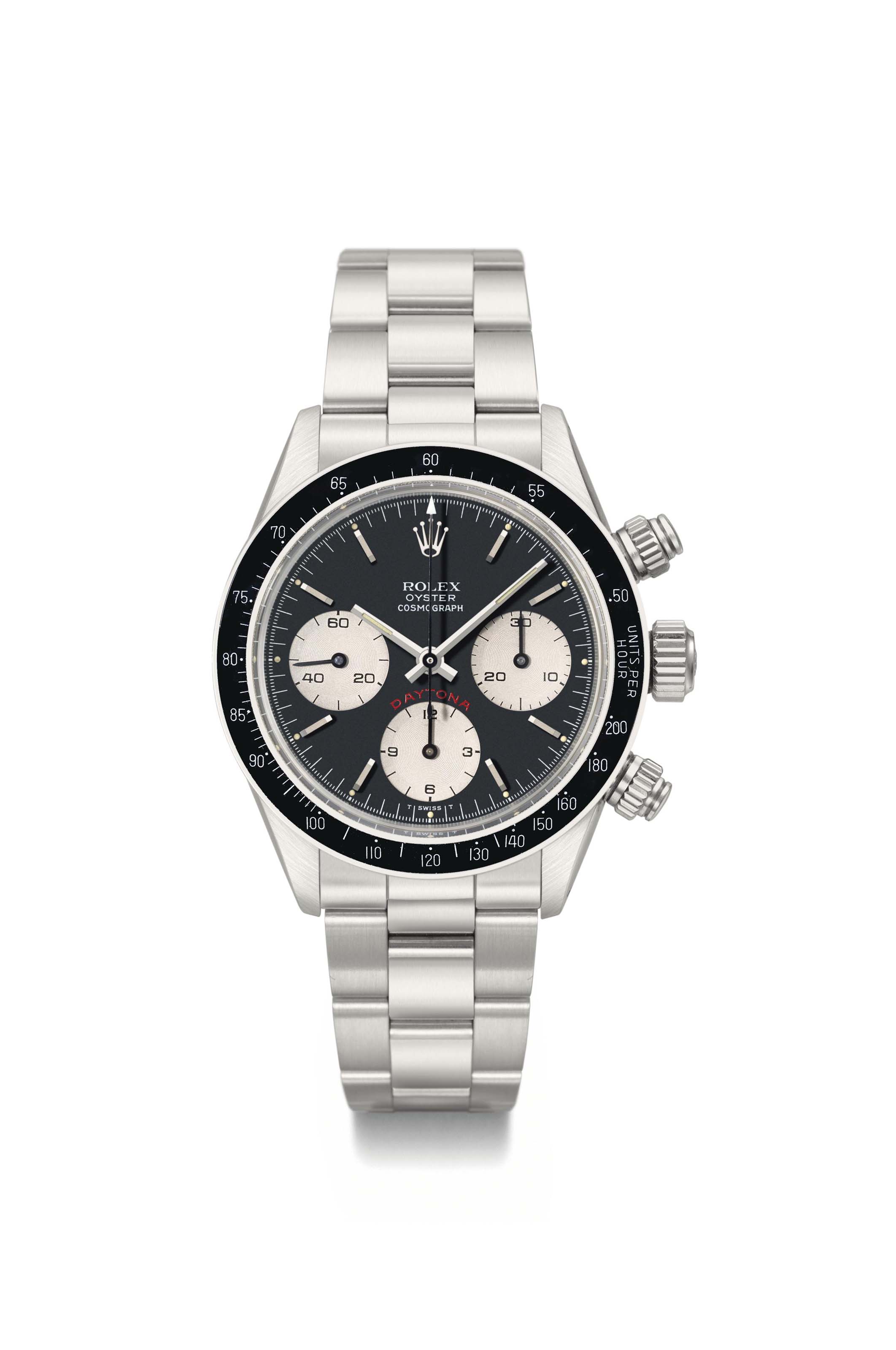 Rolex. A fine and rare stainless steel chronograph wristwatch with ...