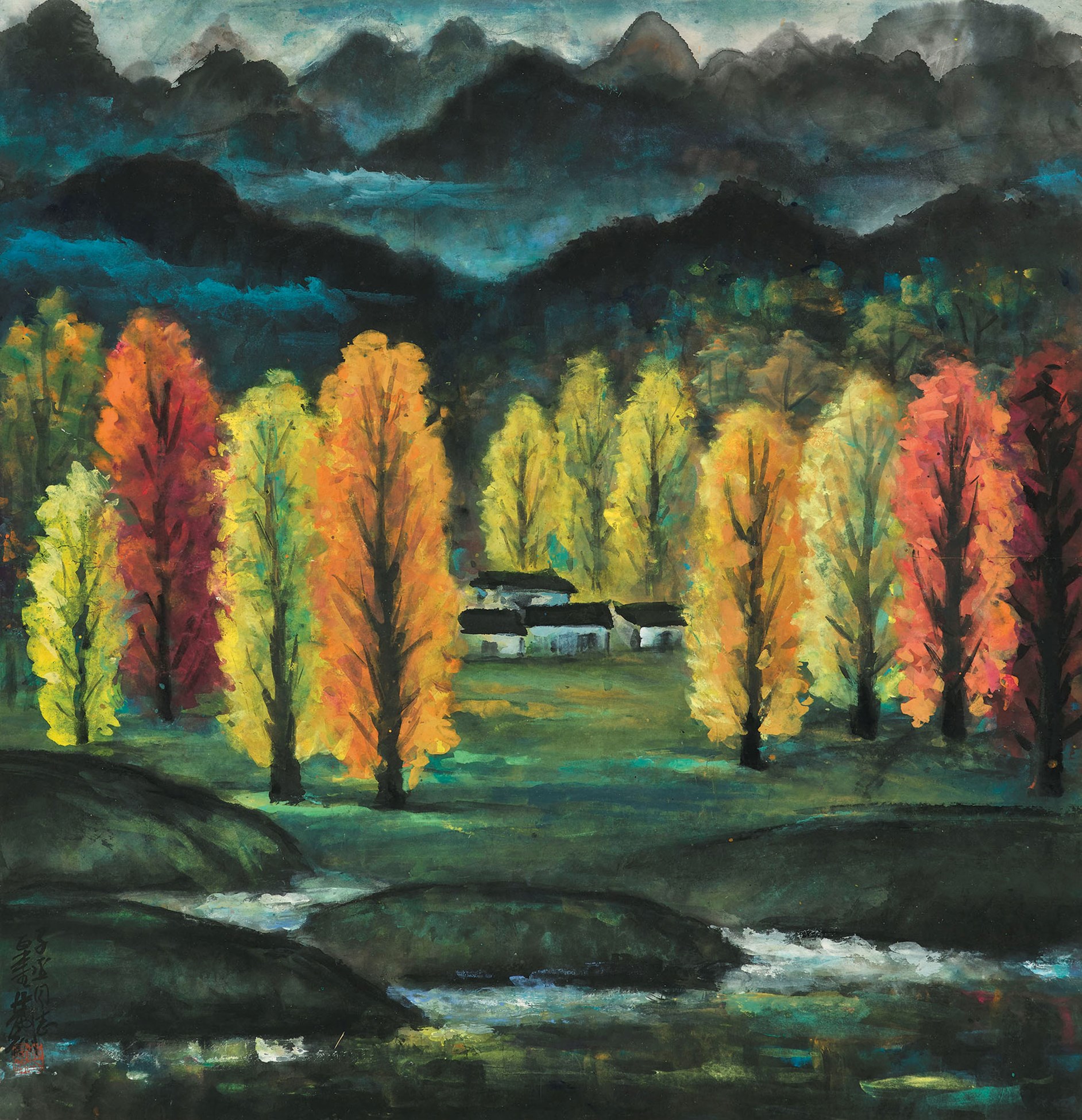 LIN FENGMIAN (1900-1991) , Autumn Forest | Christie's