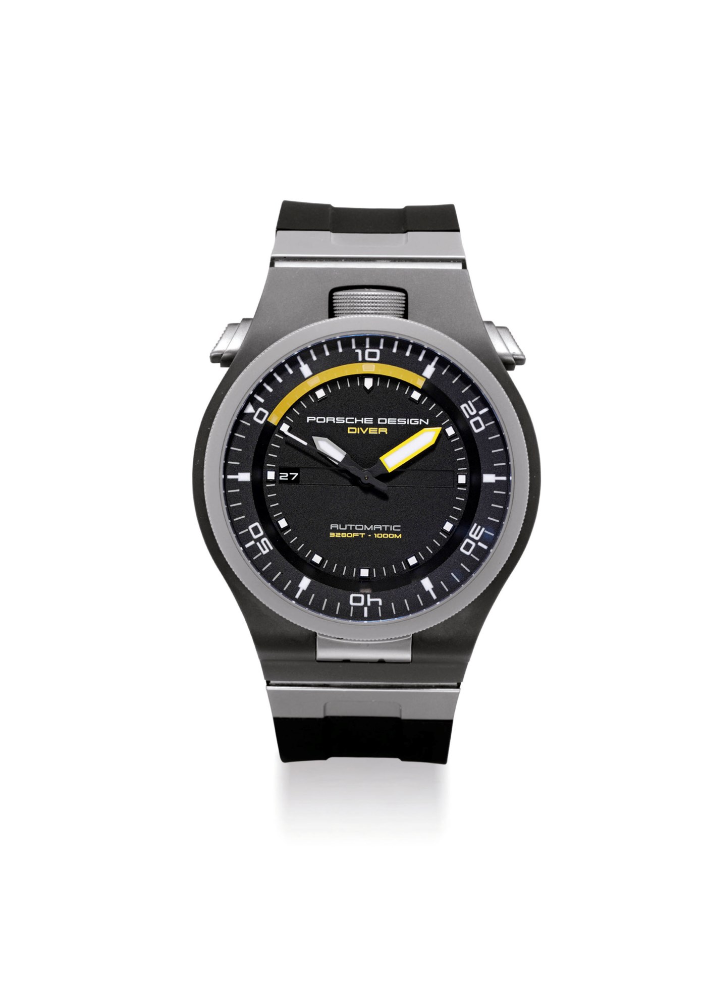 PORSCHE DESIGN. A STAINLESS STEEL AND TITANIUM AUTOMATIC DIVER'S WATCH ...