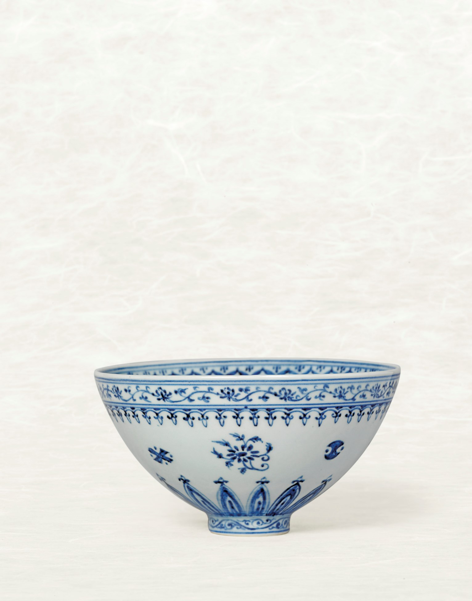 A VERY RARE BLUE AND WHITE BOWL, LIANZI WAN