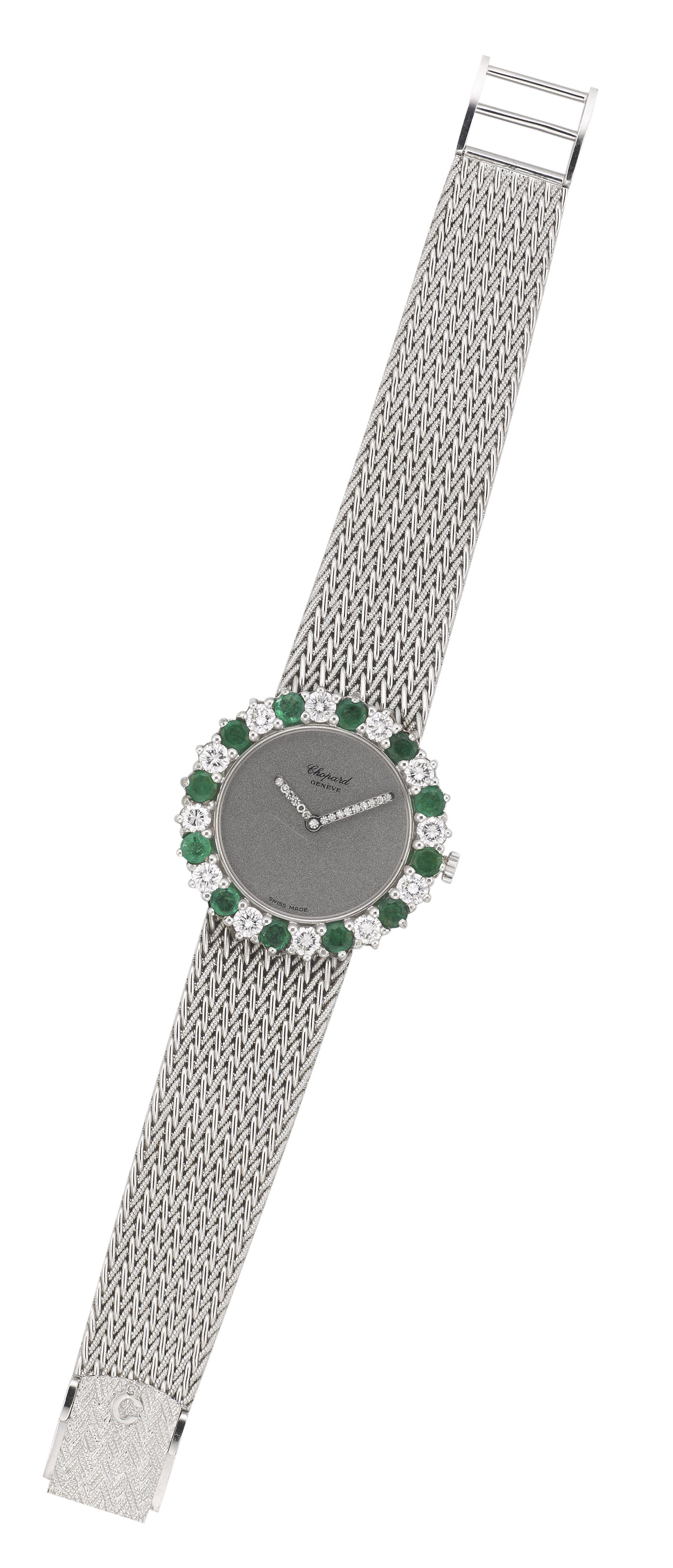 AN EMERALD AND DIAMOND WRISTWATCH, BY CHOPARD, | Christie’s