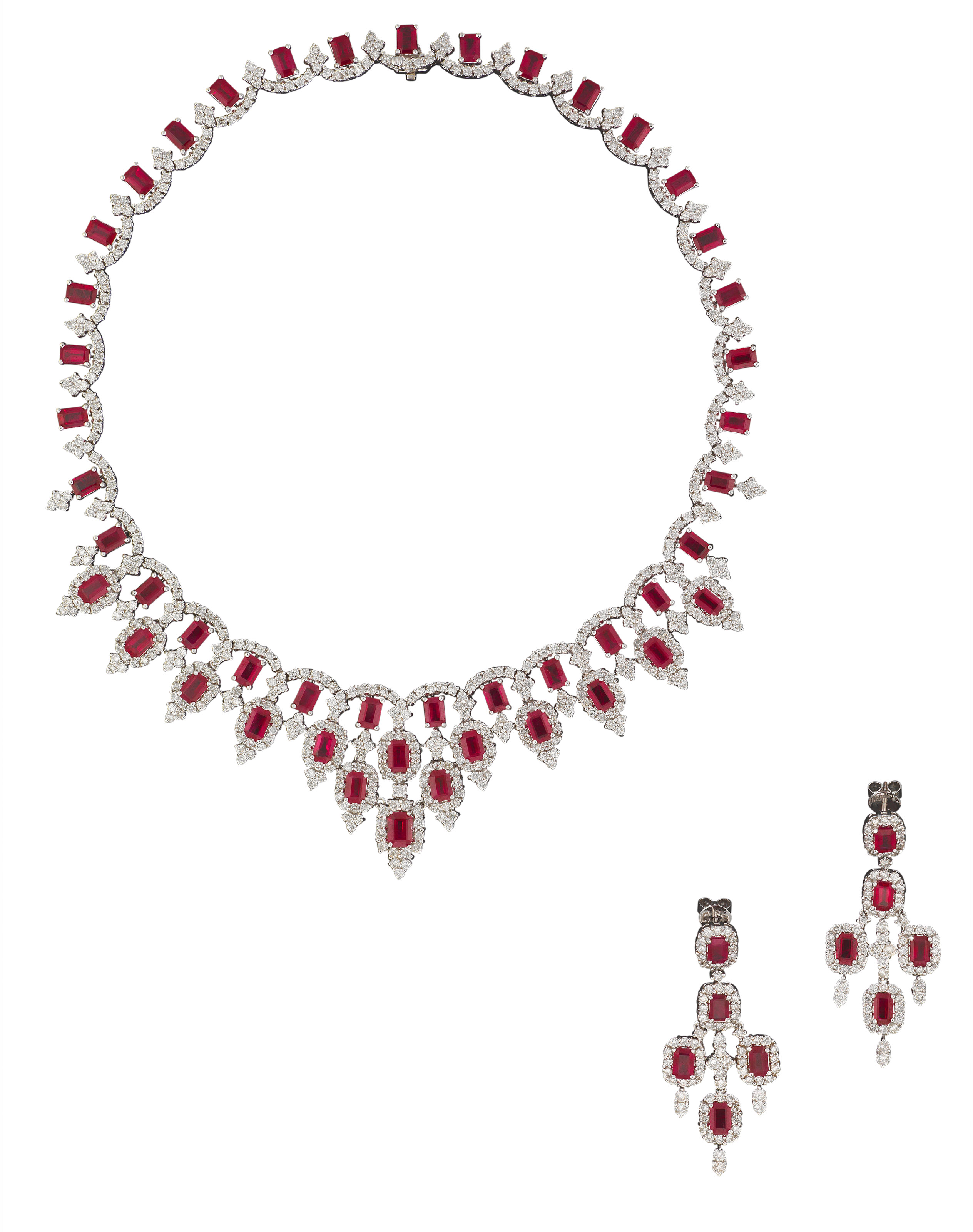 A SUITE OF RUBY AND DIAMOND JEWELLERY, | Christie’s